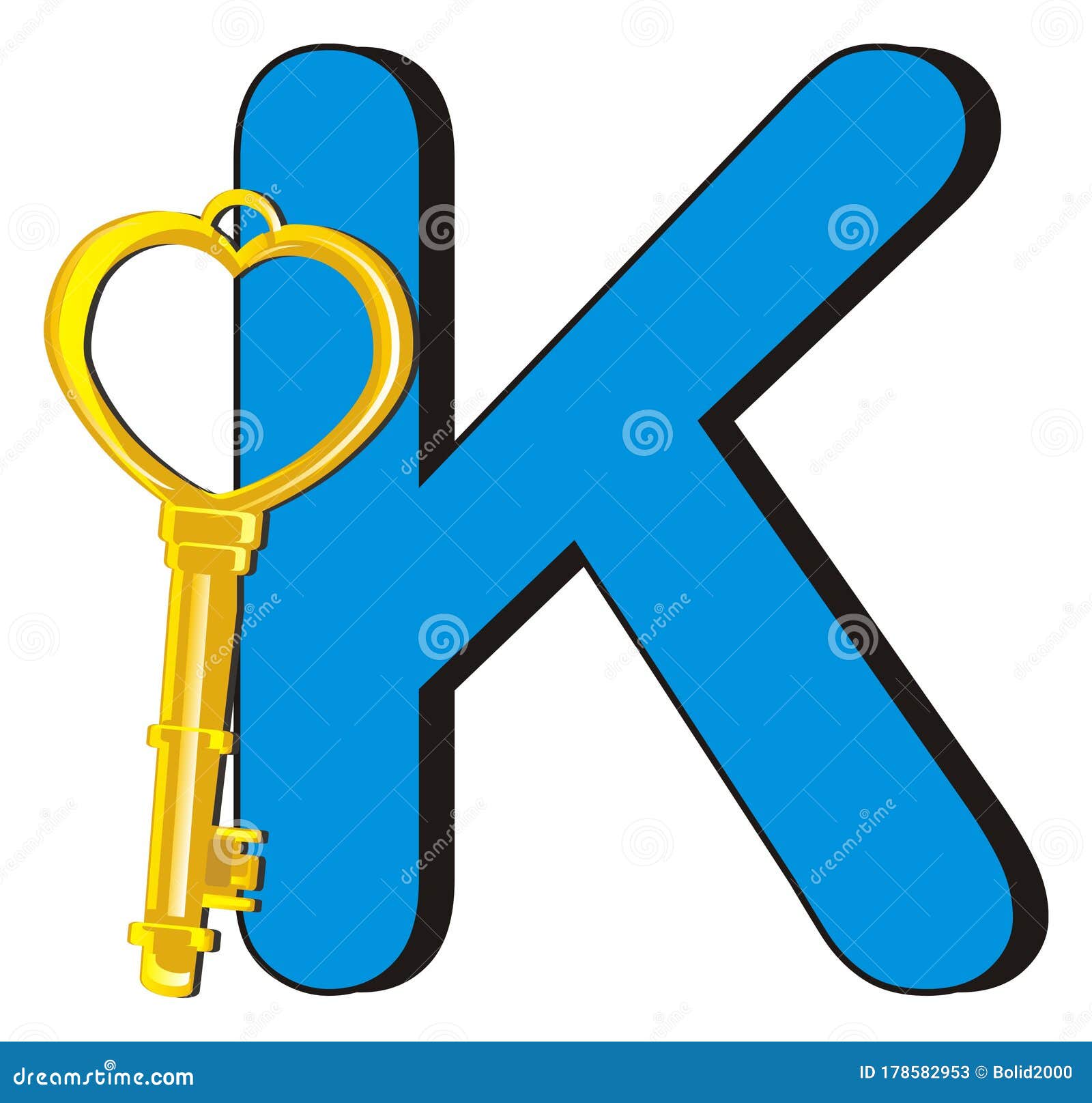 K for key stock illustration. Illustration of business - 178582953