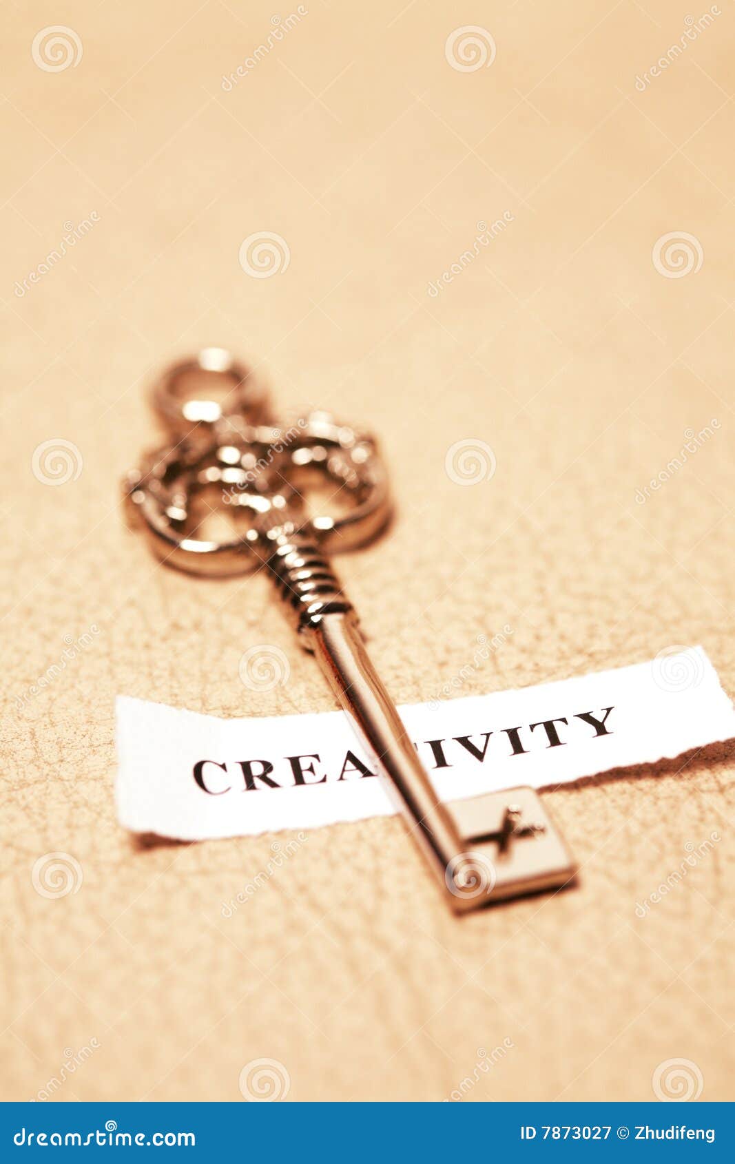 Golden key for creativity stock image. Image of latchkey - 7873027