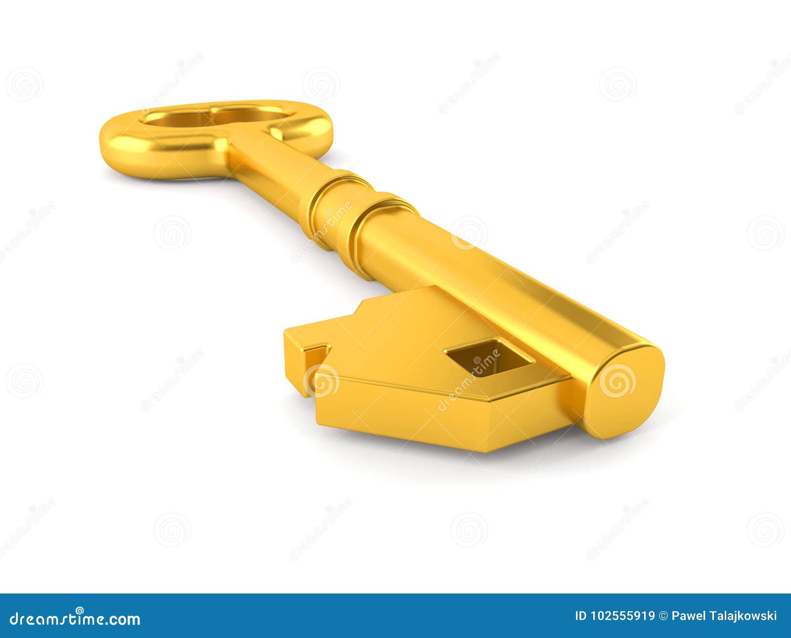 Golden key stock illustration. Illustration of building - 102555919