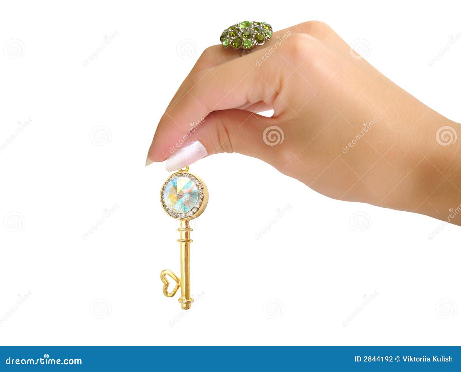 Golden Key on Hand Isolated Stock Photo - Image of lock, entrance: 2844192