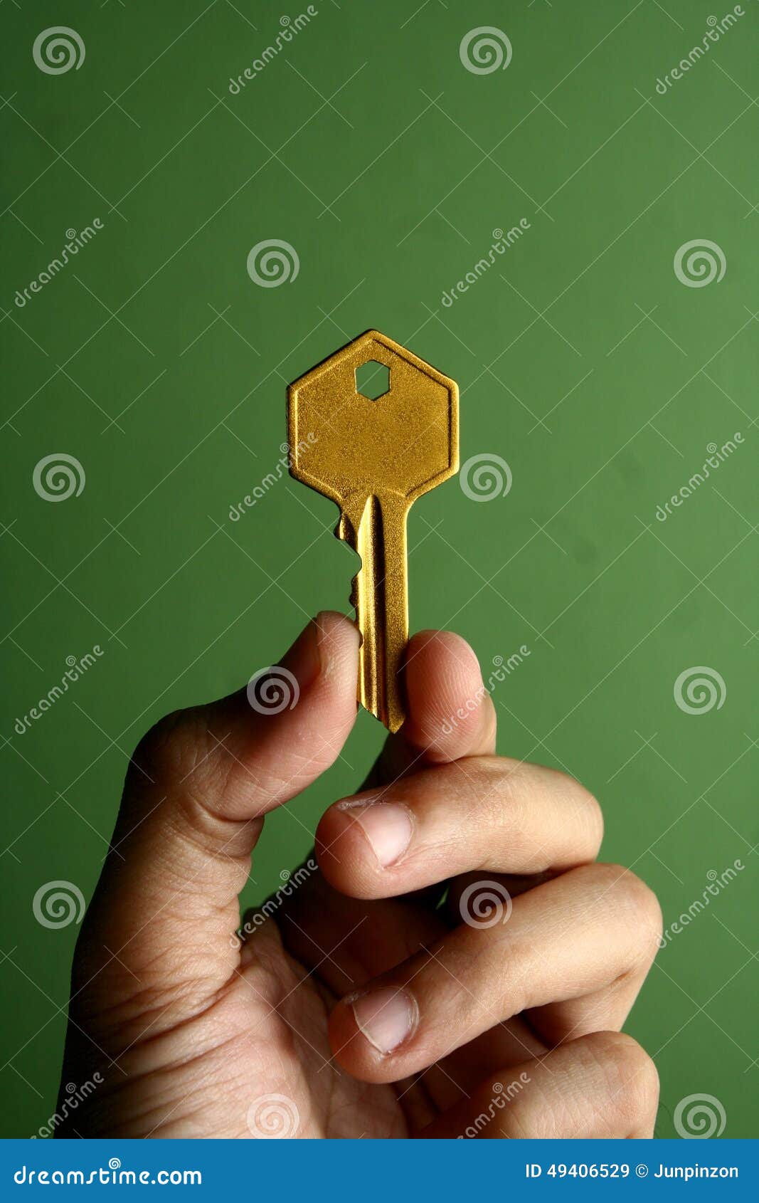 Golden key held in hand stock image. Image of profit - 49406529