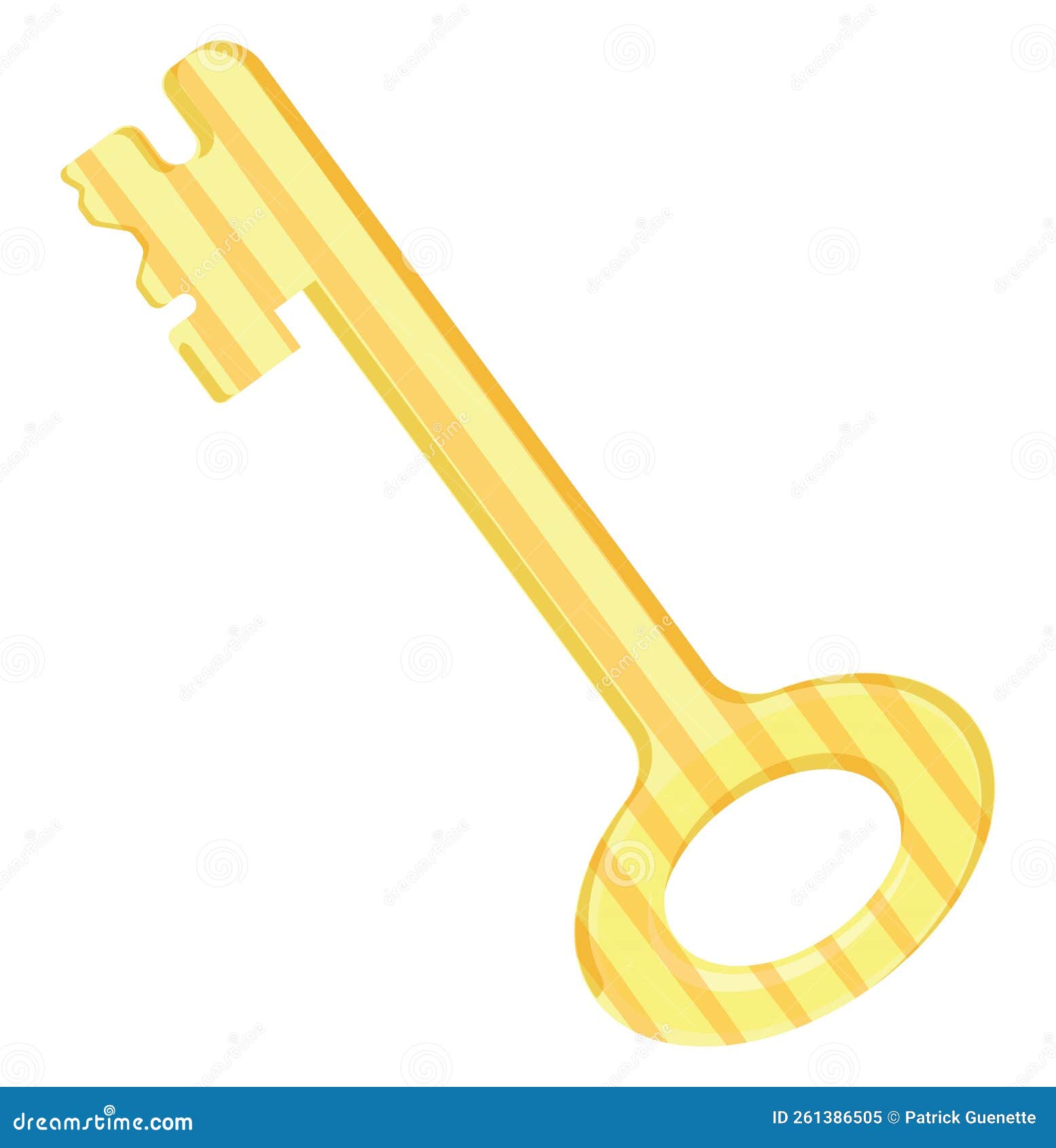 Golden key, icon stock vector. Illustration of open - 261386505