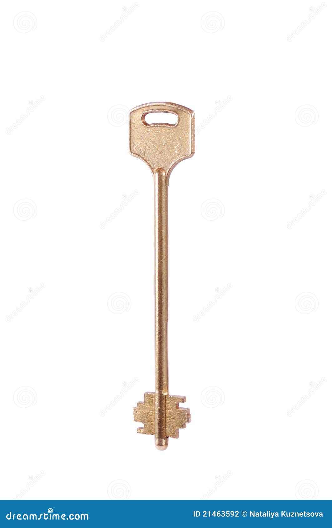 Golden Key Isolated on White Stock Photo - Image of enter, isolated ...