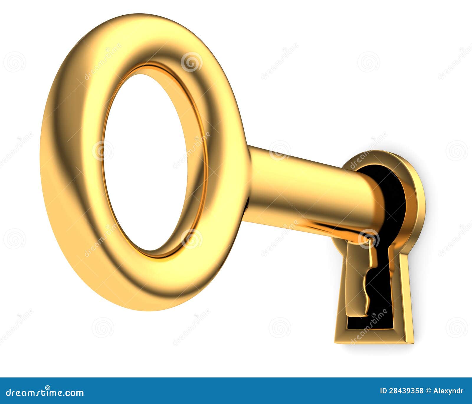 Golden key in keyhole stock illustration. Illustration of icon - 28439358
