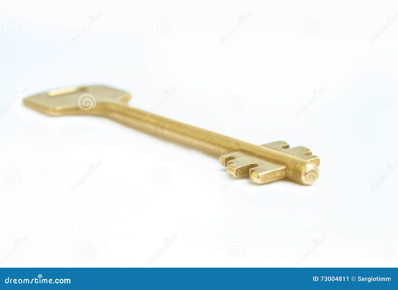 Golden Key From The Lock On A White Background Stock Image - Image of ...