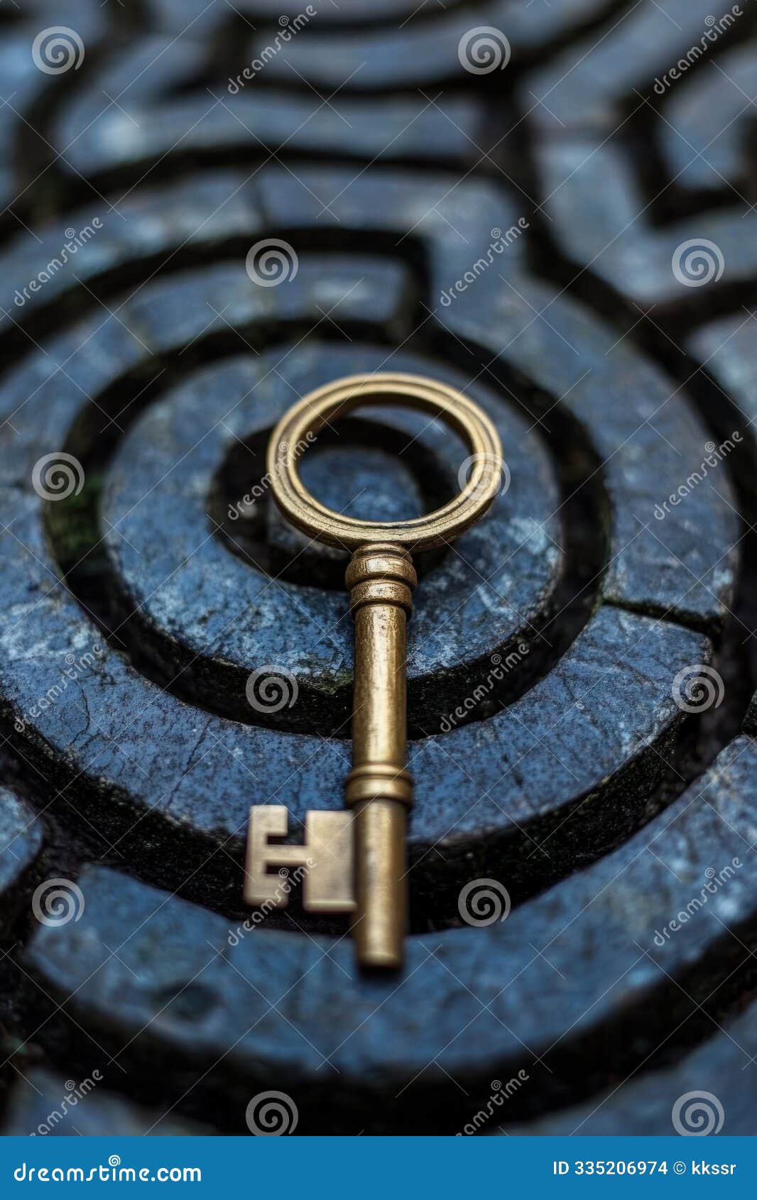 Golden Key Maze, a Golden Key Placed at the Center of a Maze ...