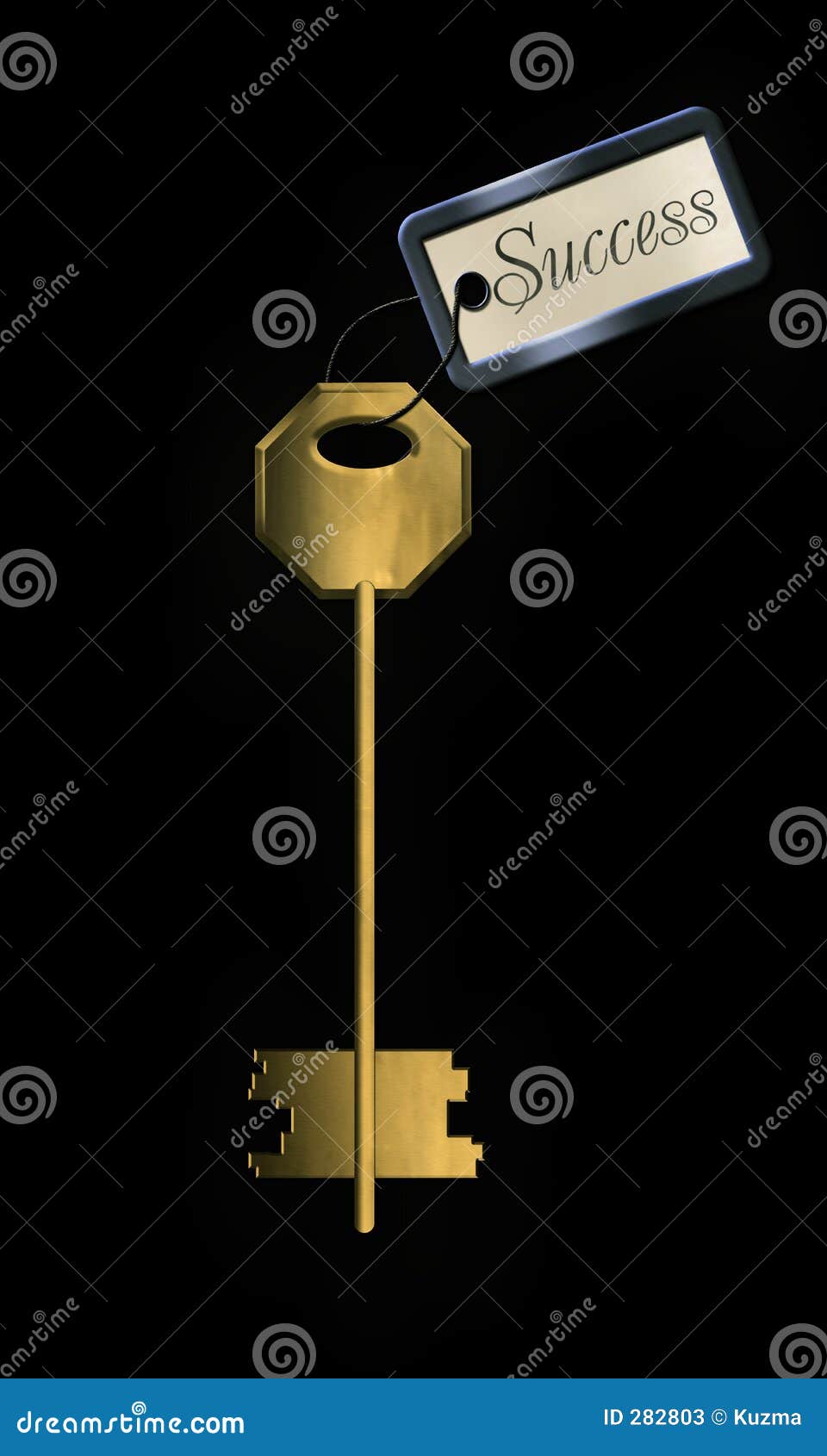 Golden key of success stock illustration. Illustration of open - 282803
