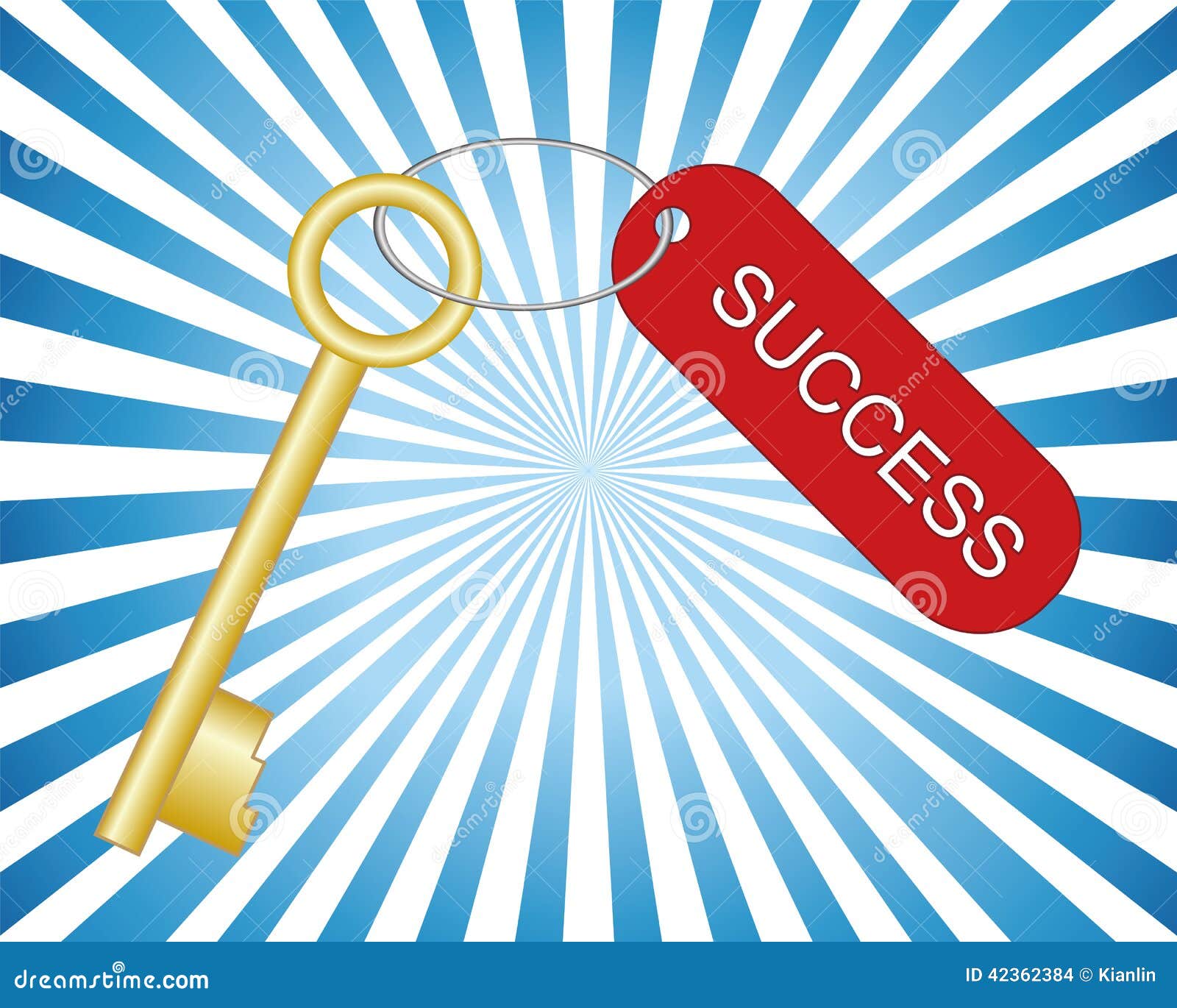 Golden key to success stock vector. Illustration of unlock - 42362384