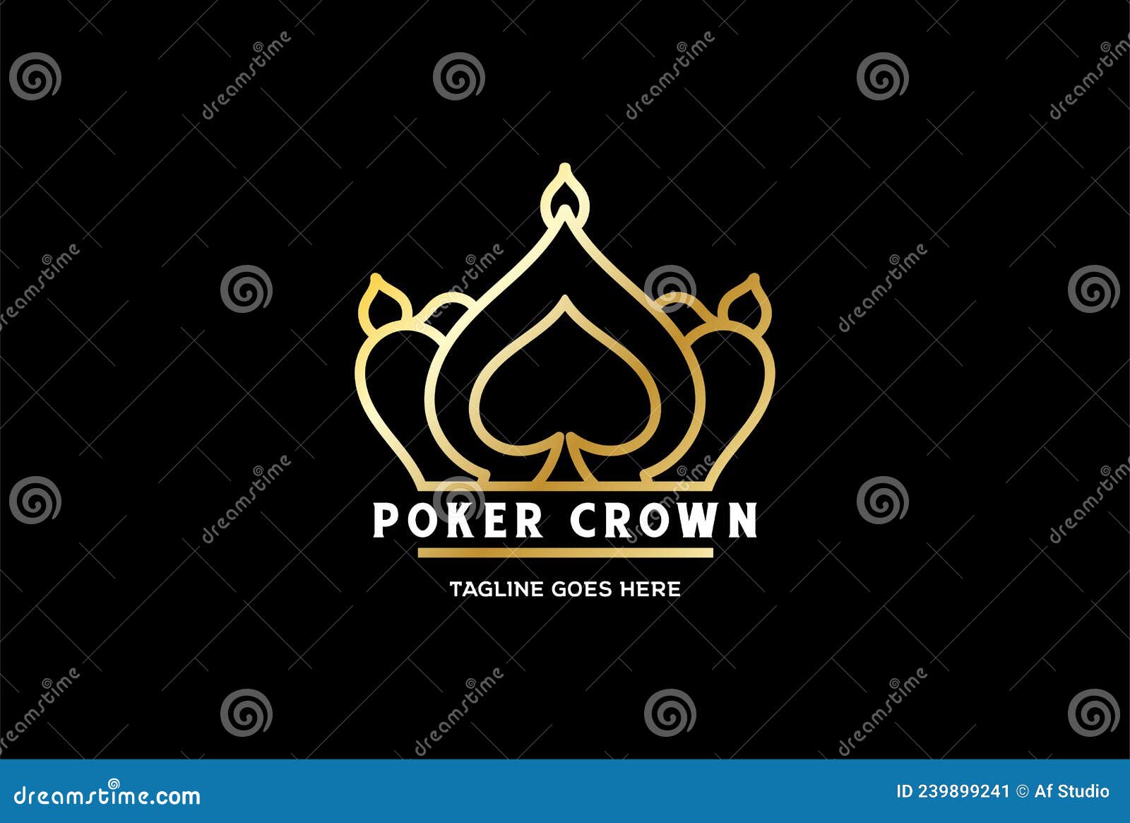 Golden King and Spade Ace for Poker Logo Design Vector Stock Vector ...