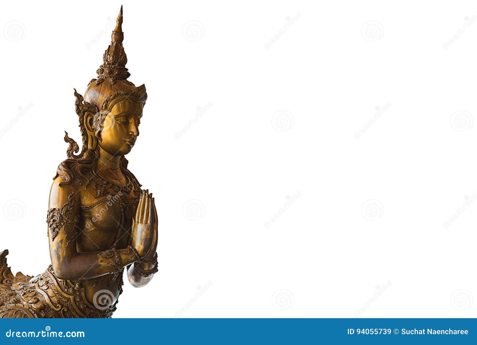 Golden Kinnaree of Thailand Stock Image - Image of literature, monument ...