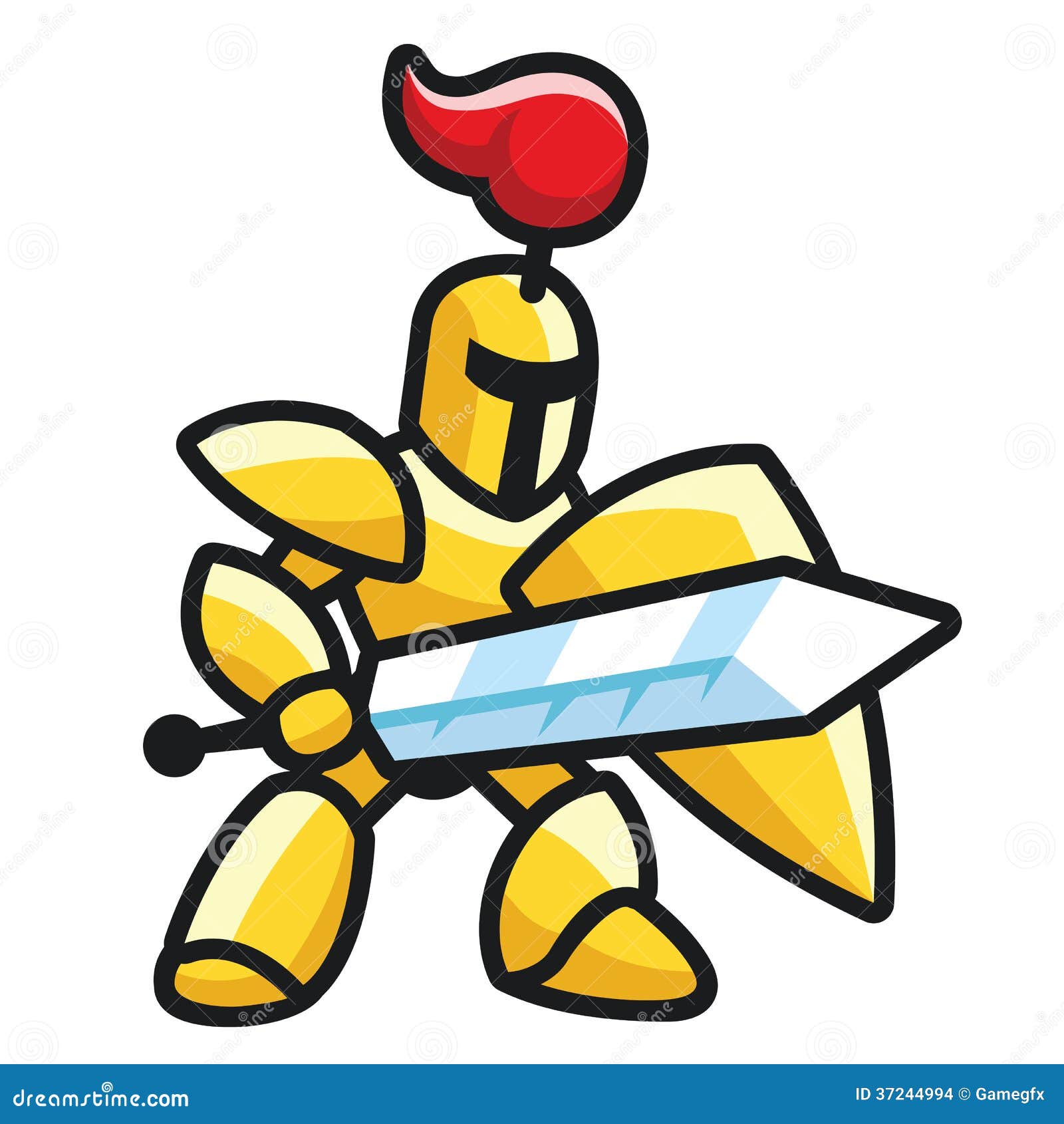 Golden Knight stock illustration. Illustration of body - 37244994
