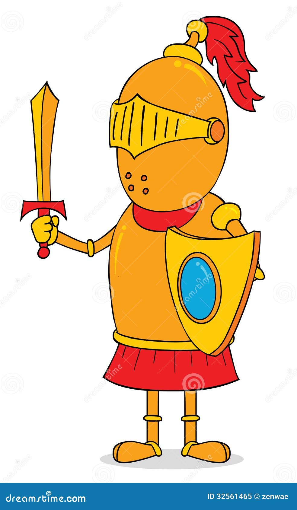 Golden Knight stock vector. Illustration of knight, legend - 32561465