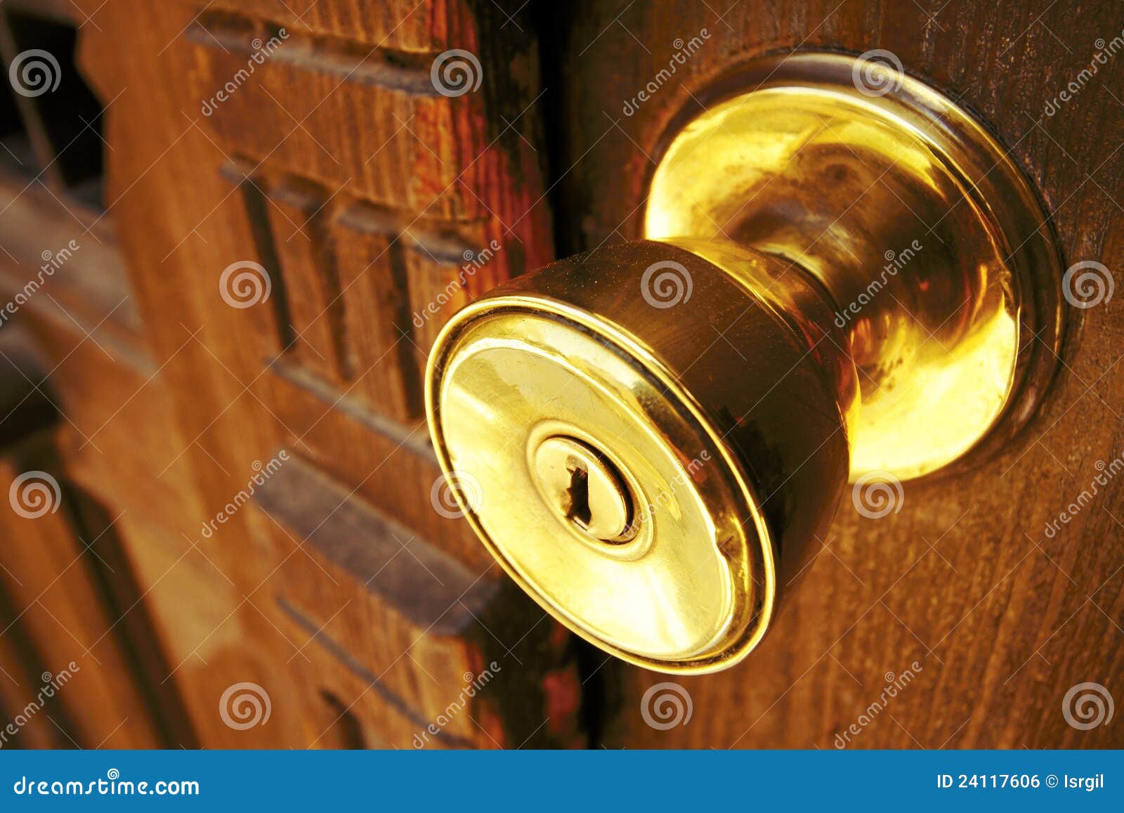 Golden knob stock photo. Image of close, design, light - 24117606
