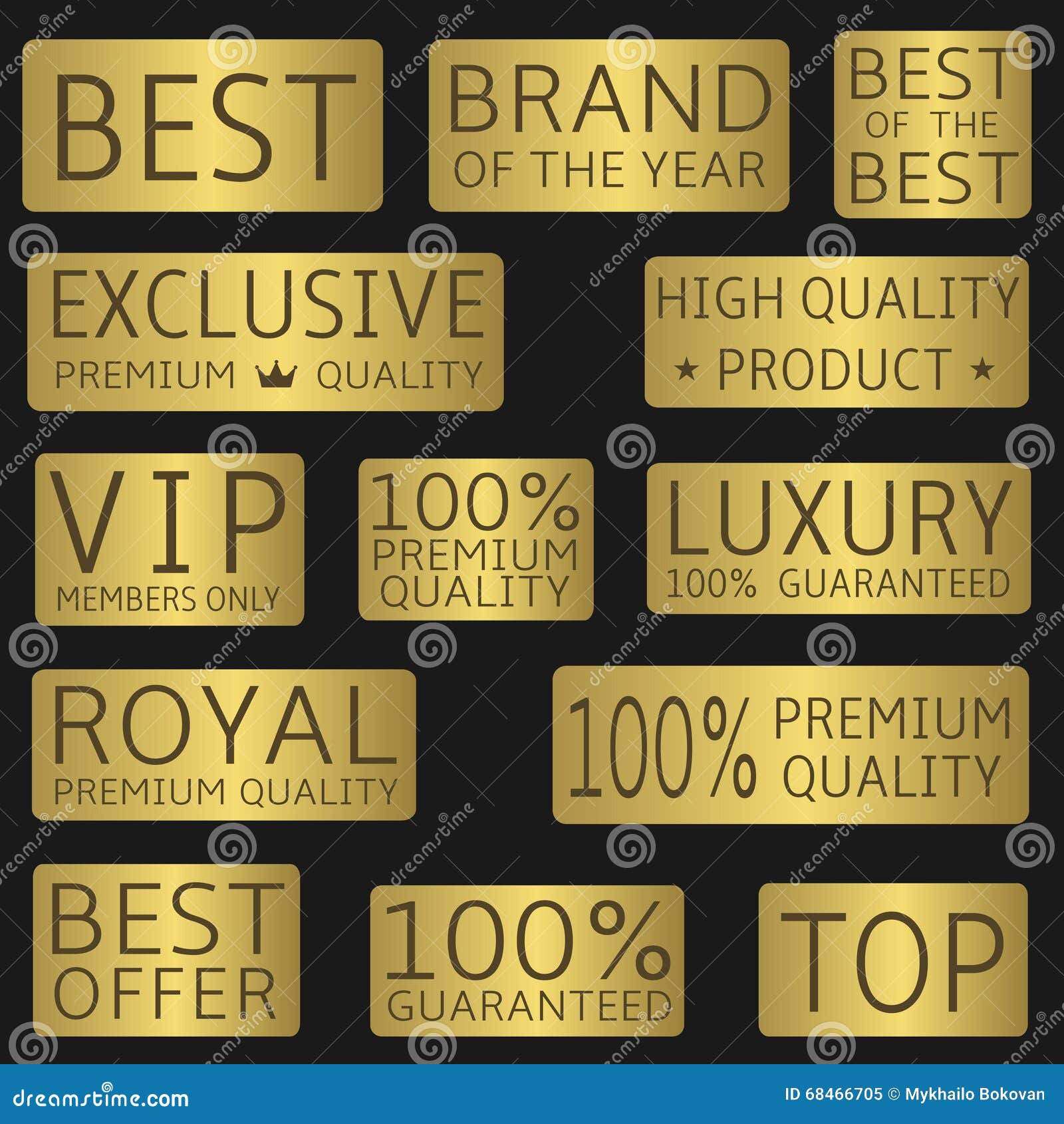 Golden label set stock vector. Illustration of shop, product - 68466705