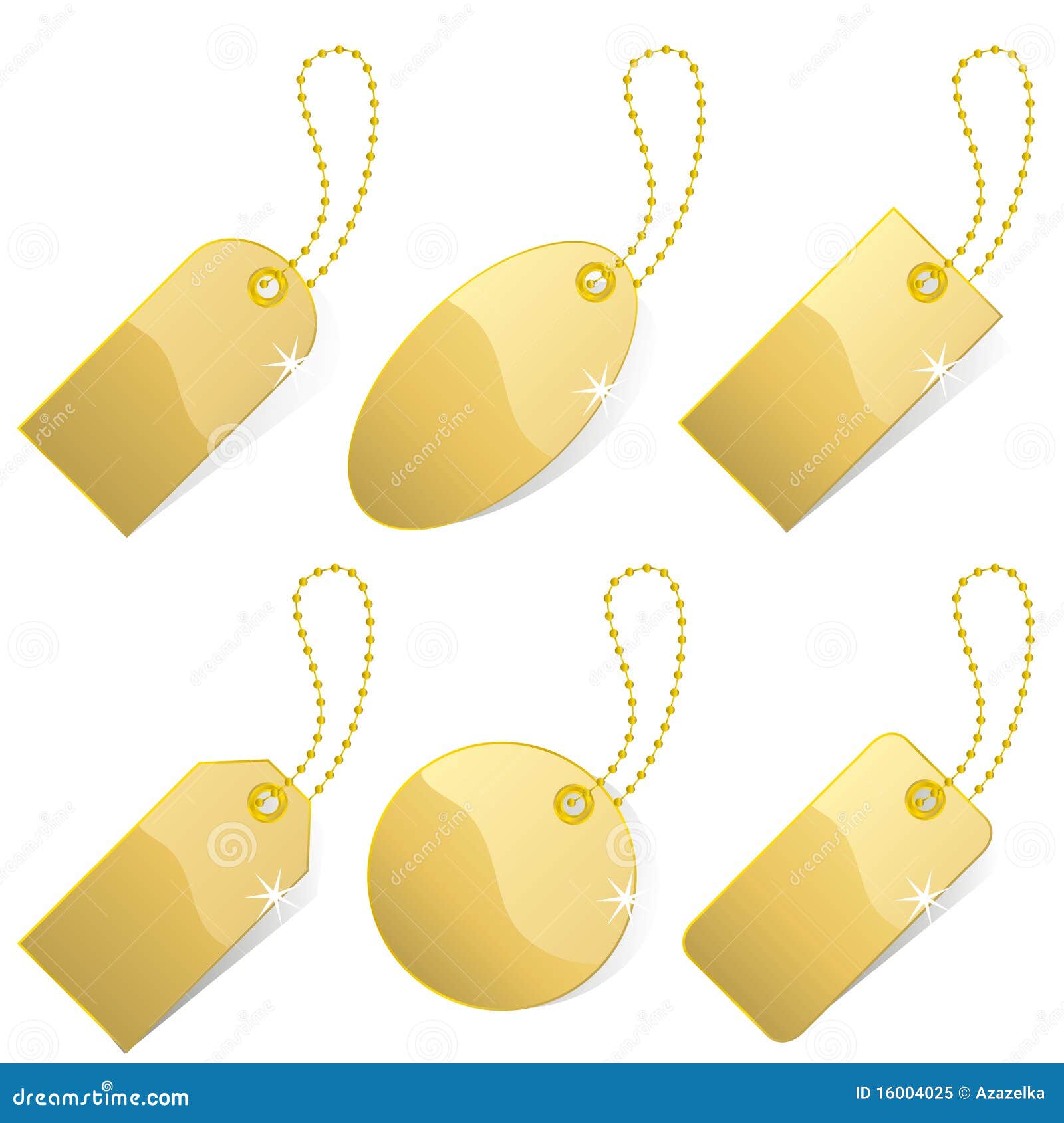Golden labels stock vector. Illustration of metal, template - 16004025