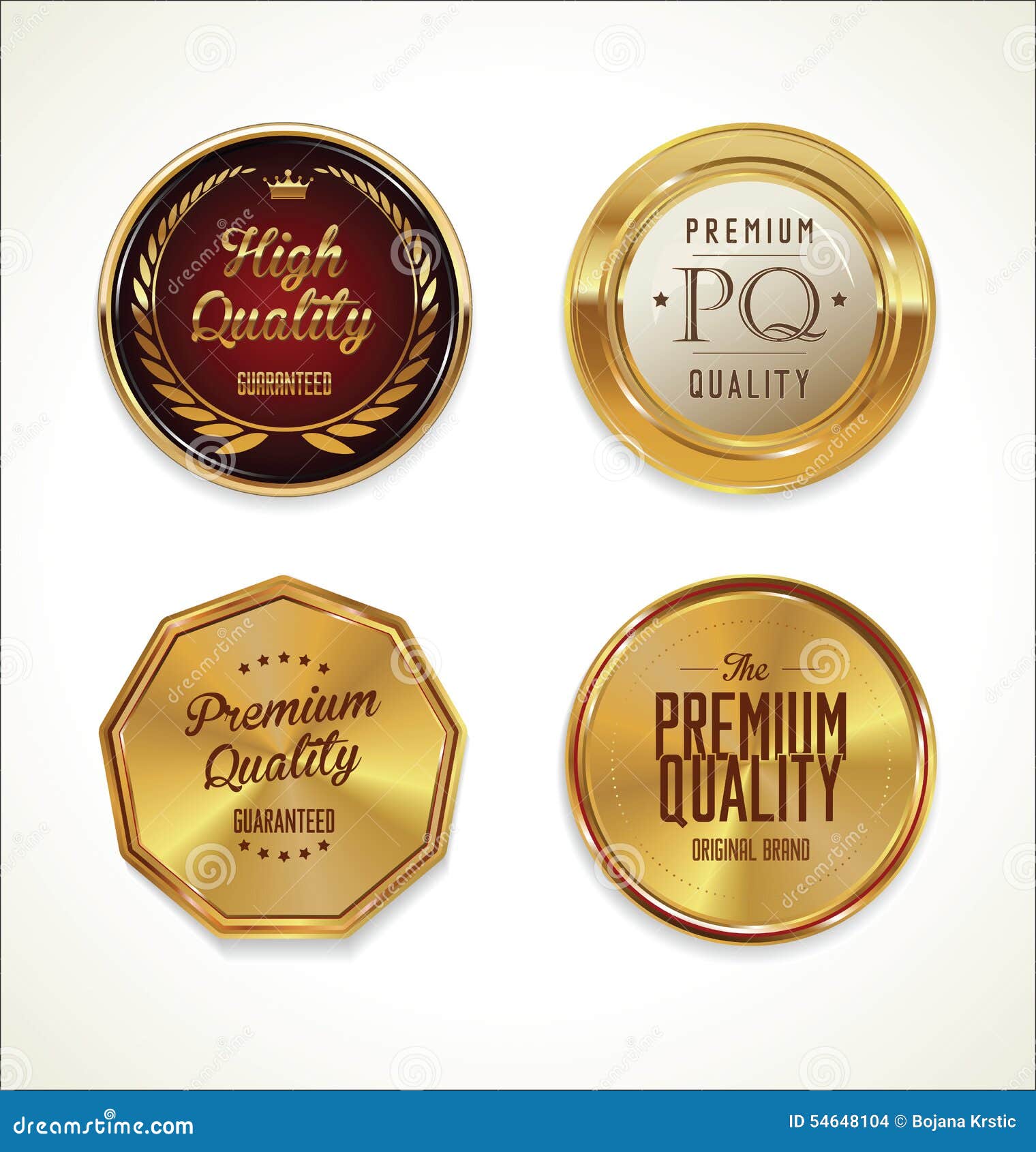 Golden Labels collection stock illustration. Illustration of icon ...