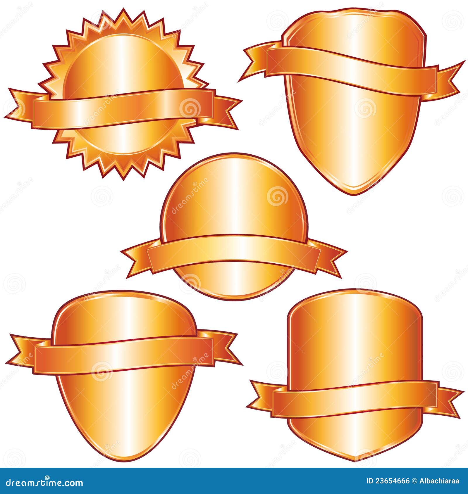 Golden Labels Vector Illustration | CartoonDealer.com #57588582