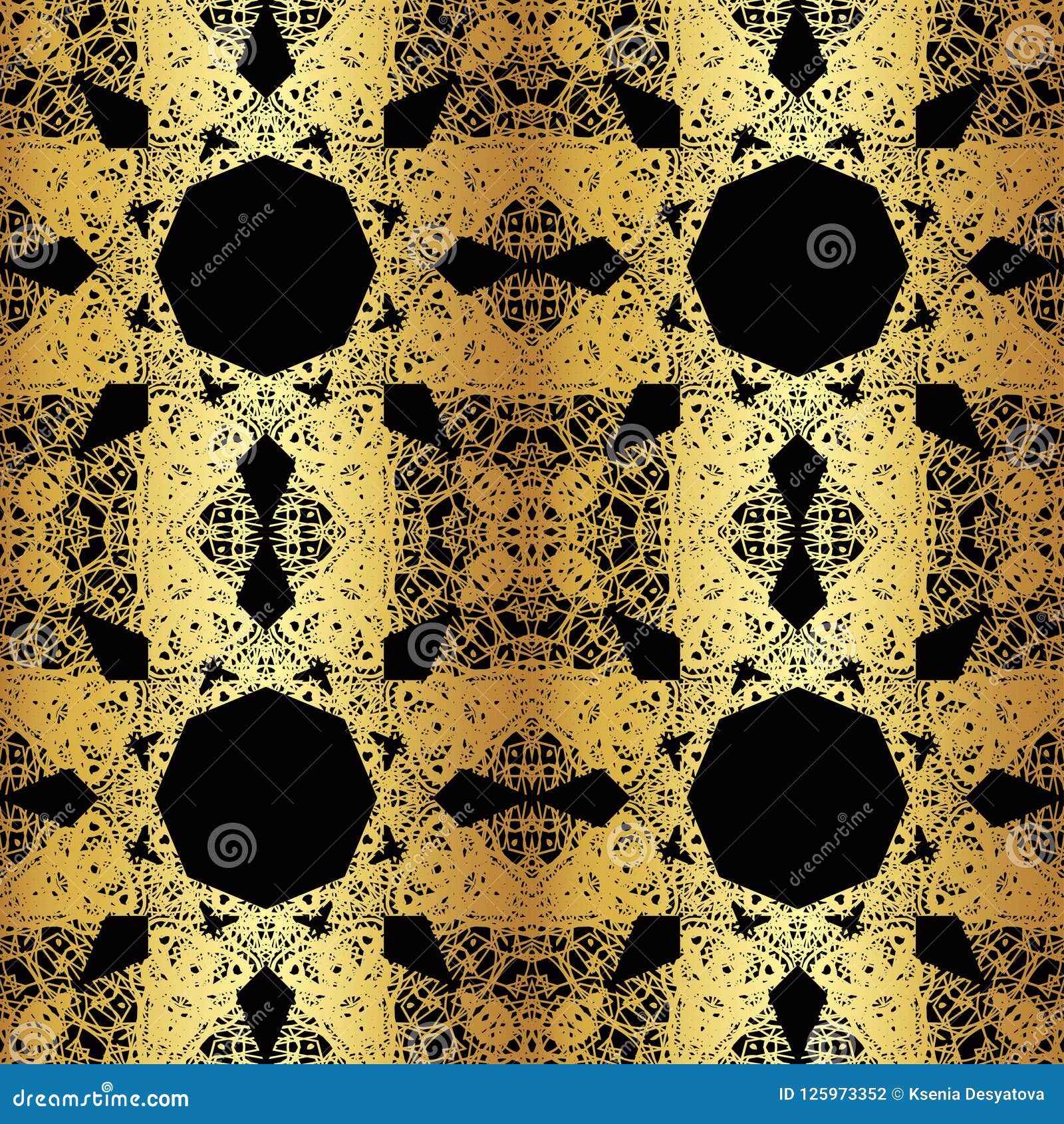 Golden lace pattern stock illustration. Illustration of abstract ...