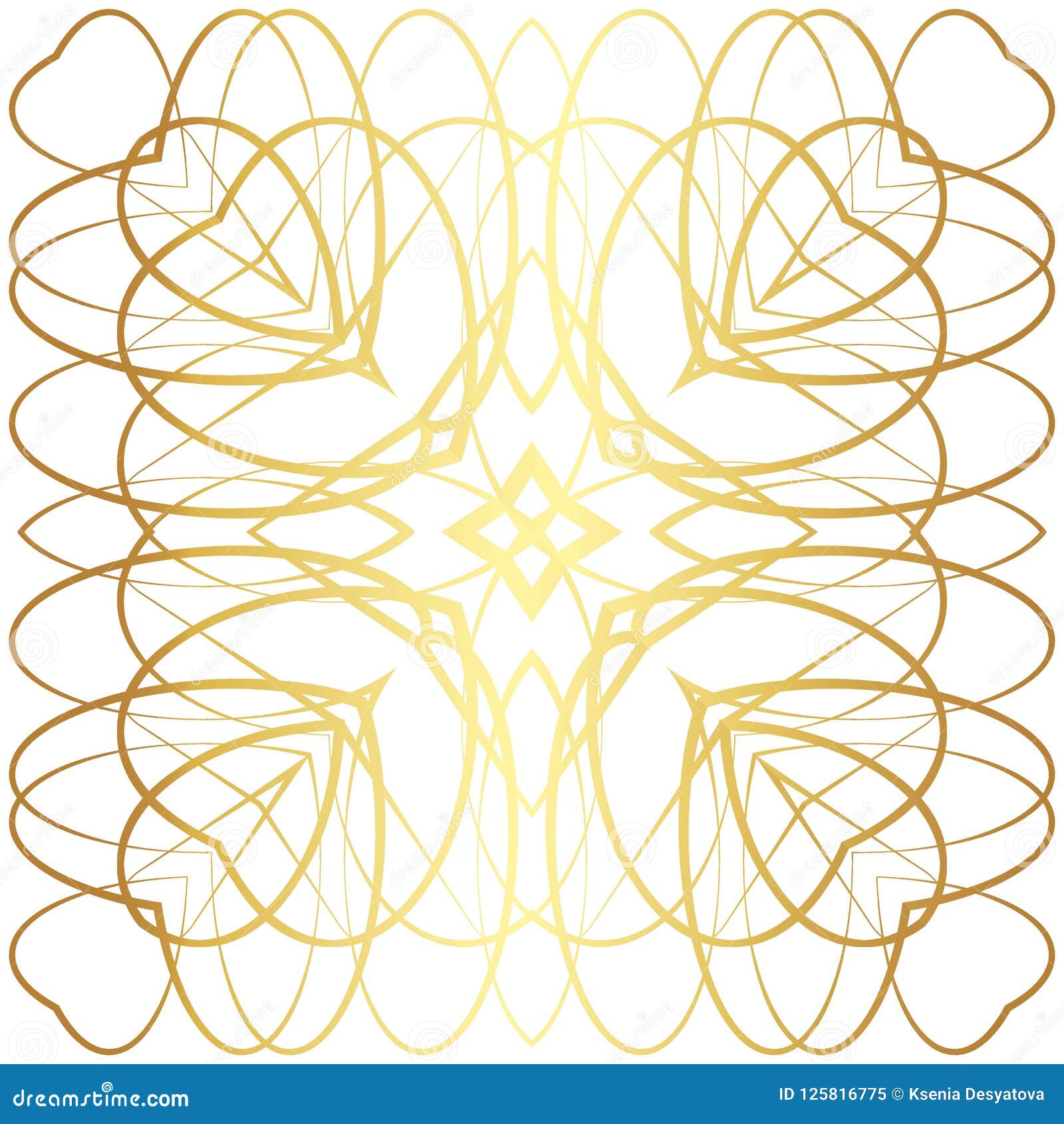 Golden lace pattern stock illustration. Illustration of element - 125816775