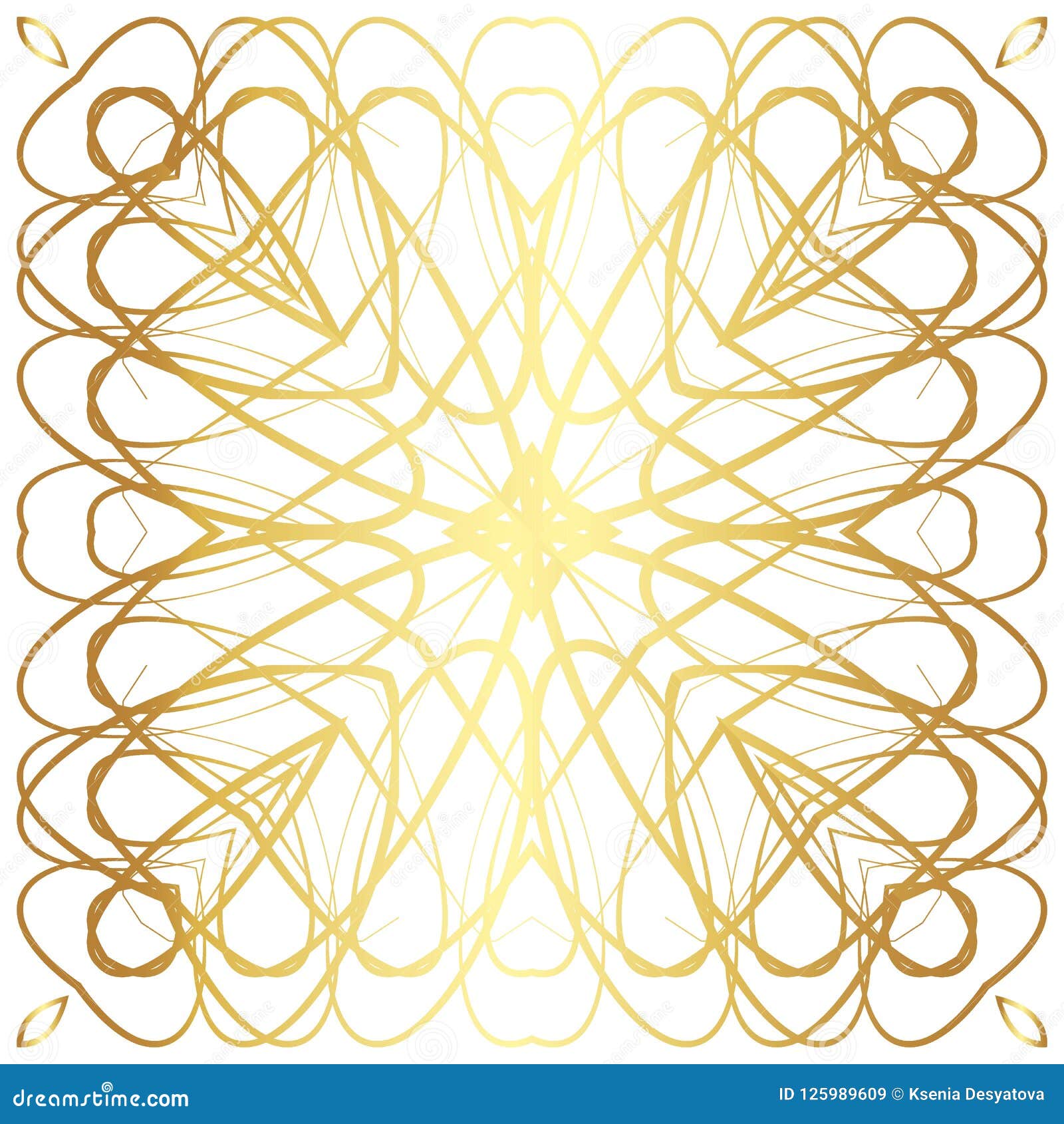 Golden Lace Pattern Stock Illustration Illustration Of Chic 125989609