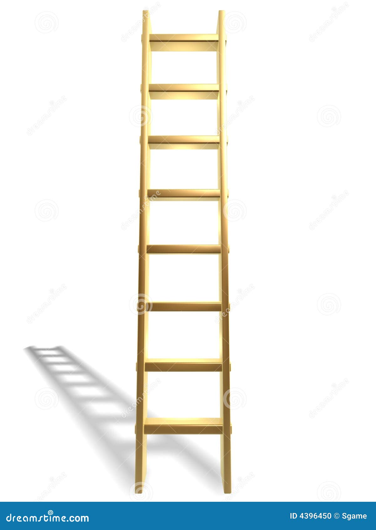 Golden Ladder On Pie Graph Steps Stock Image | CartoonDealer.com #19651111