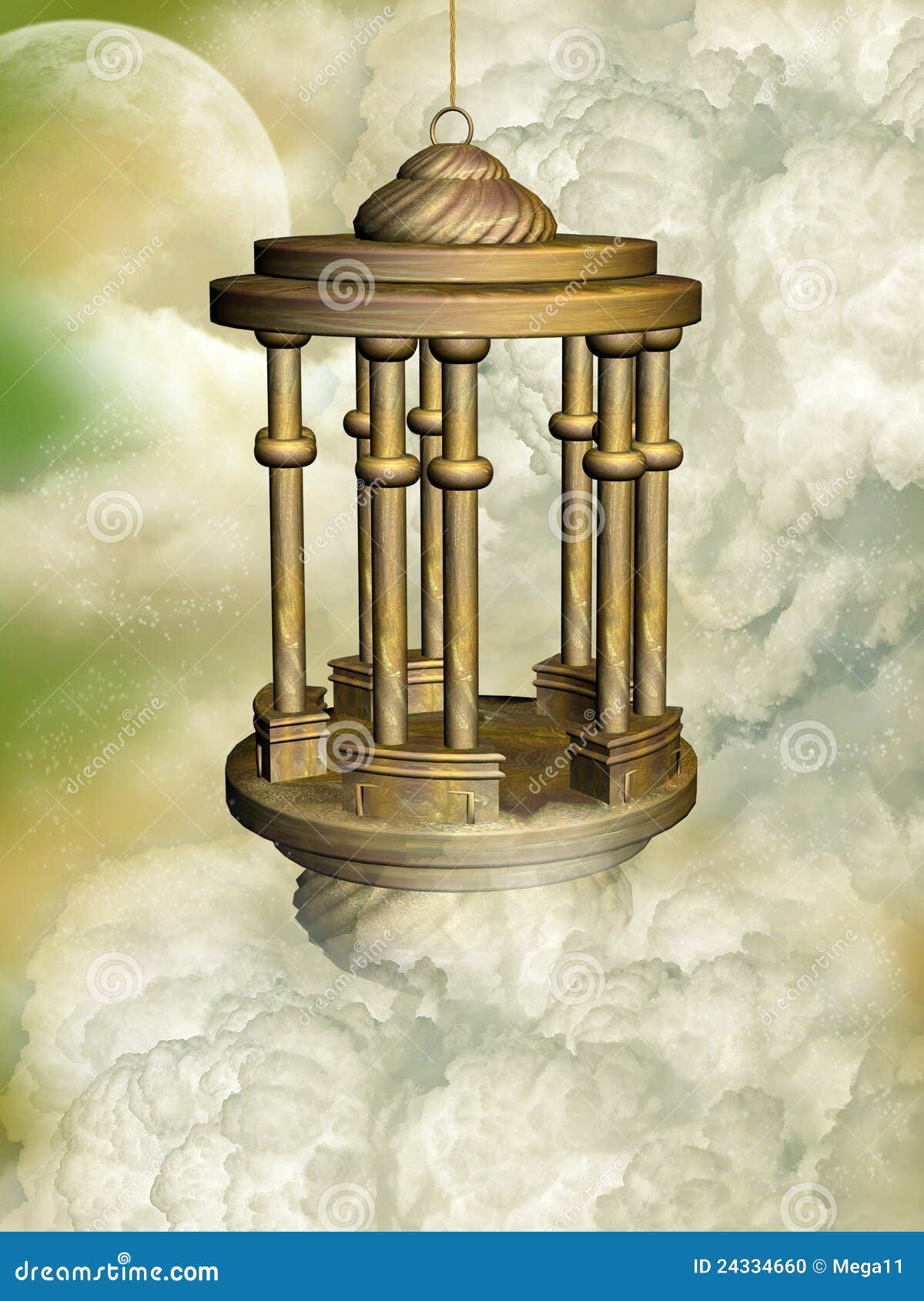 Golden lamp stock illustration. Illustration of golden - 24334660