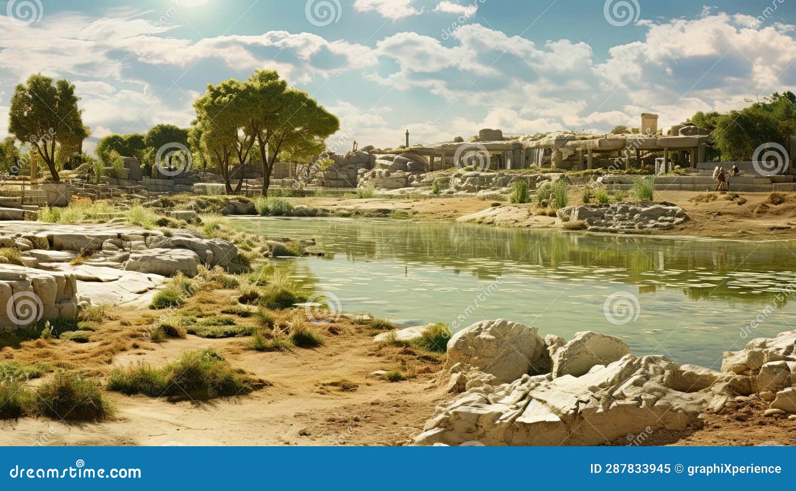 Golden Landscape of Cyprus stock illustration. Illustration of perfect ...