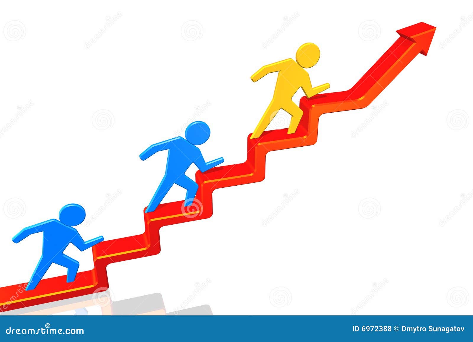 Golden Leader in Business Way Stock Illustration - Illustration of ...