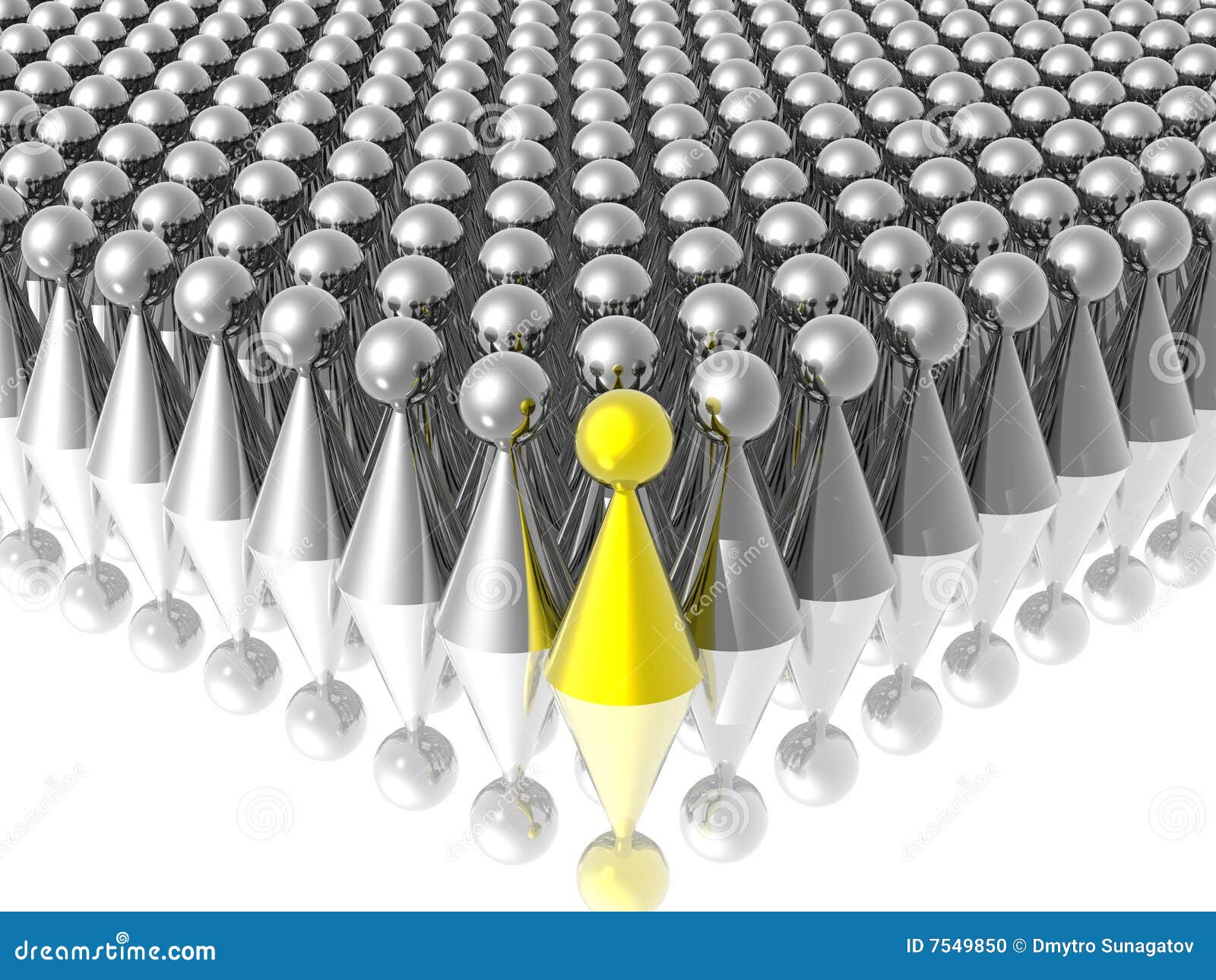 Golden Leader of Management Stock Illustration - Illustration of ...