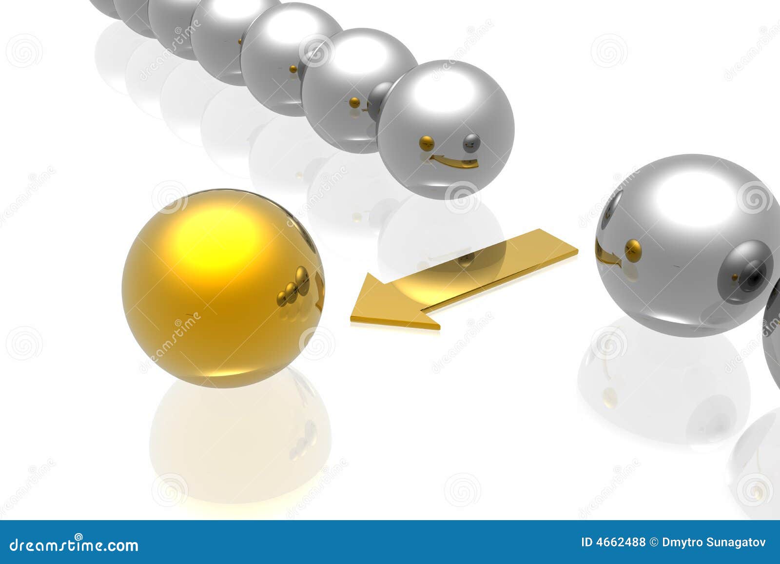 Golden leadership stock illustration. Illustration of cell - 4662488