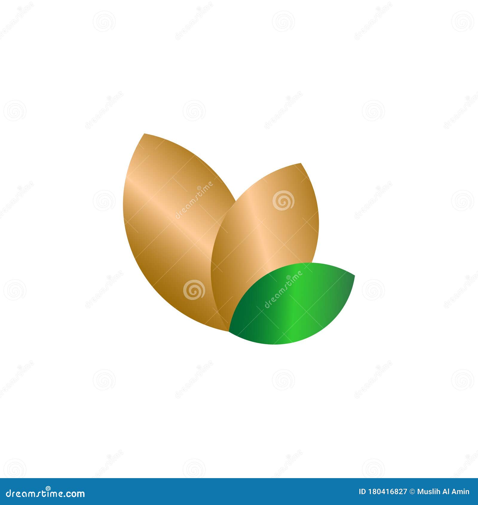 Golden leaf logo stock vector. Illustration of glossy - 180416827