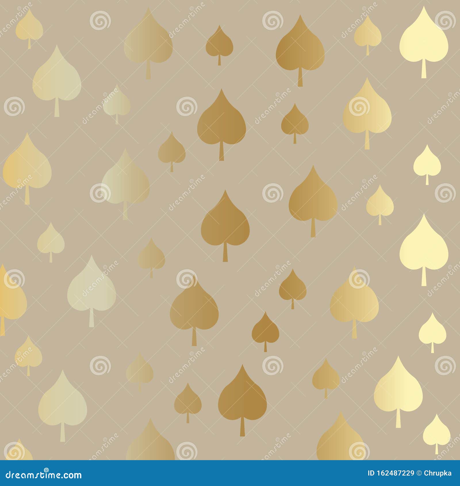 Golden leaf pattern stock vector. Illustration of website - 162487229