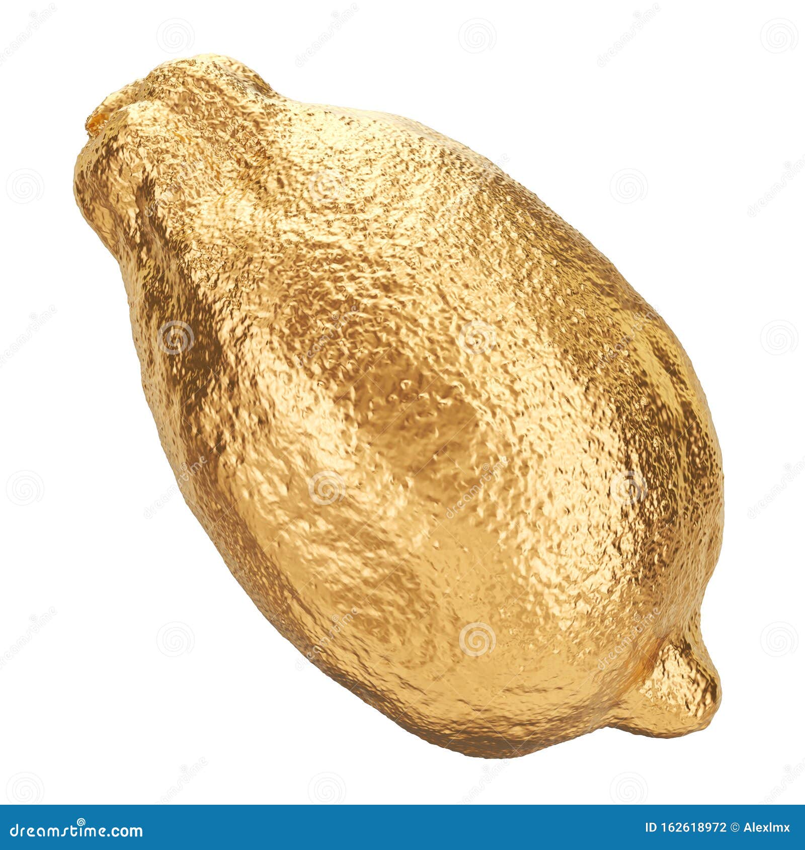 Golden lemon, 3d rendering stock illustration. Illustration of healthy ...