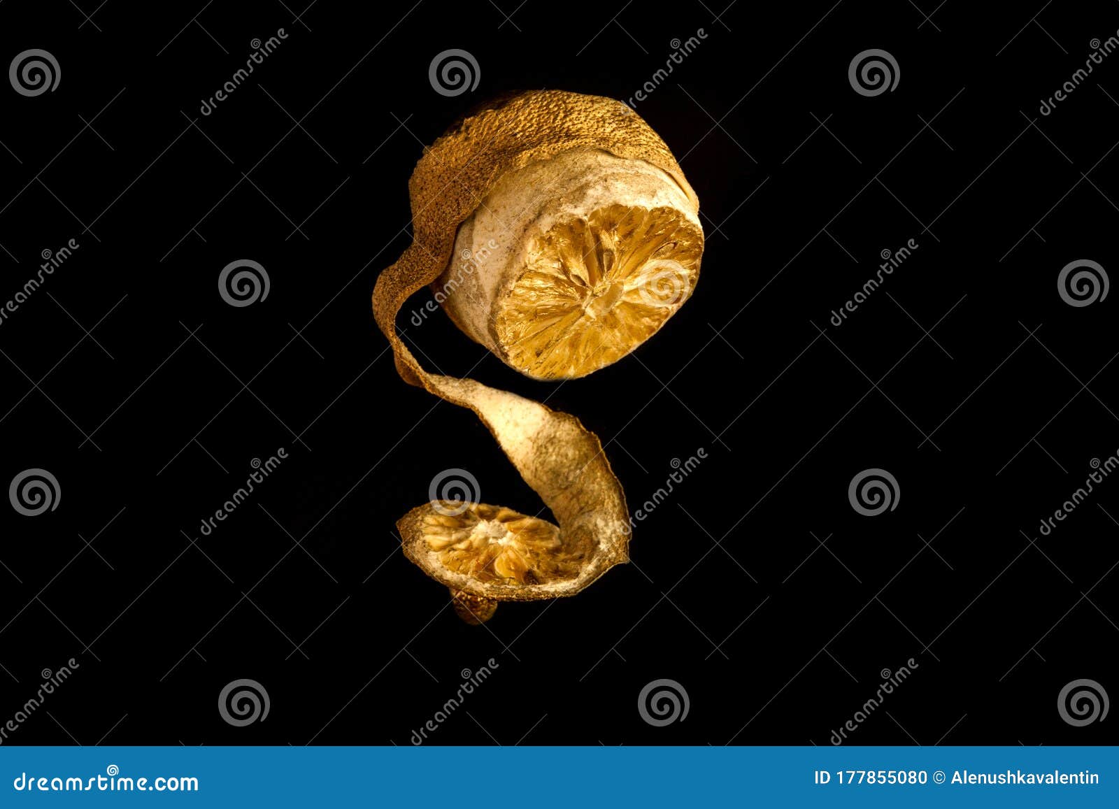 Golden lemon isolated stock photo. Image of delicious - 177855080