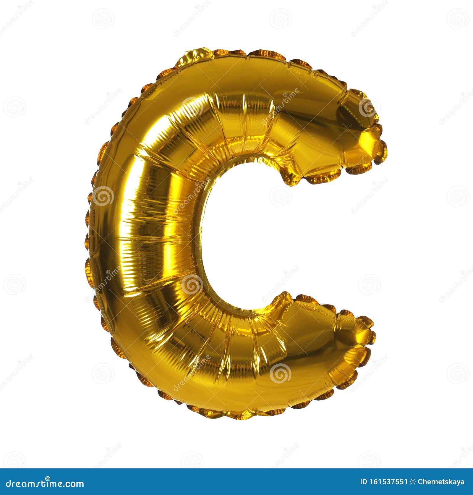 Golden Letter C Balloon on White Stock Image - Image of letter ...