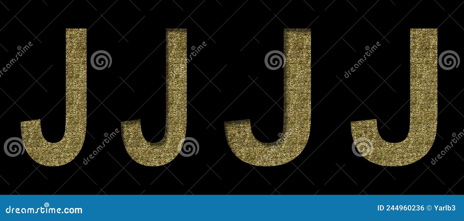 Golden Letter J Cut Out of Black Paper on the Backdrop of a Pattern of ...