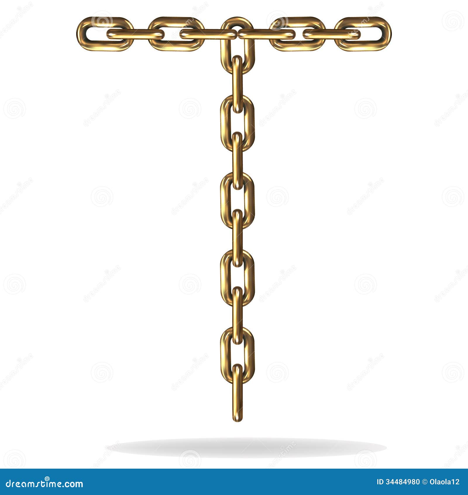 Golden Letter T stock vector. Illustration of artistic - 34484980