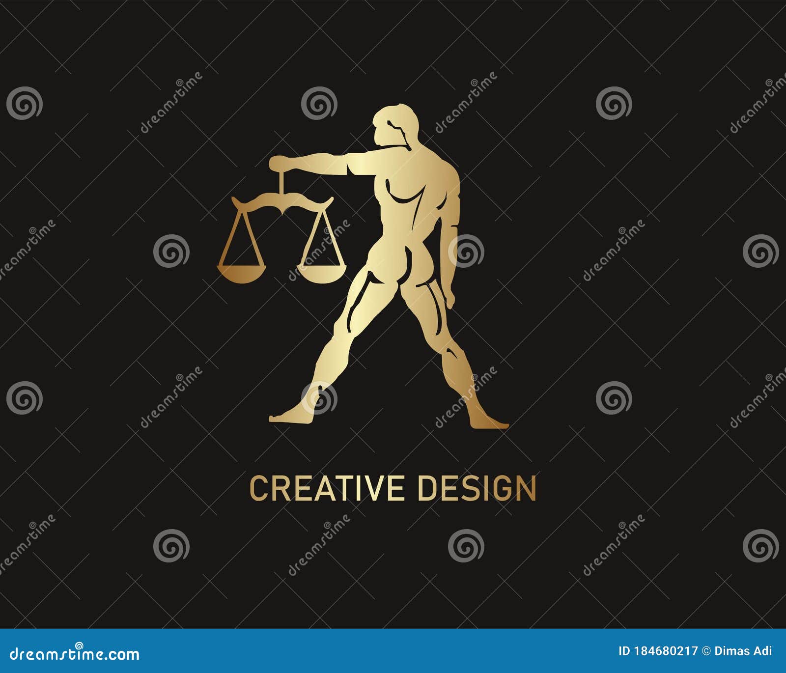 Golden Libra Logo Design Premium Vector Stock Vector - Illustration of ...