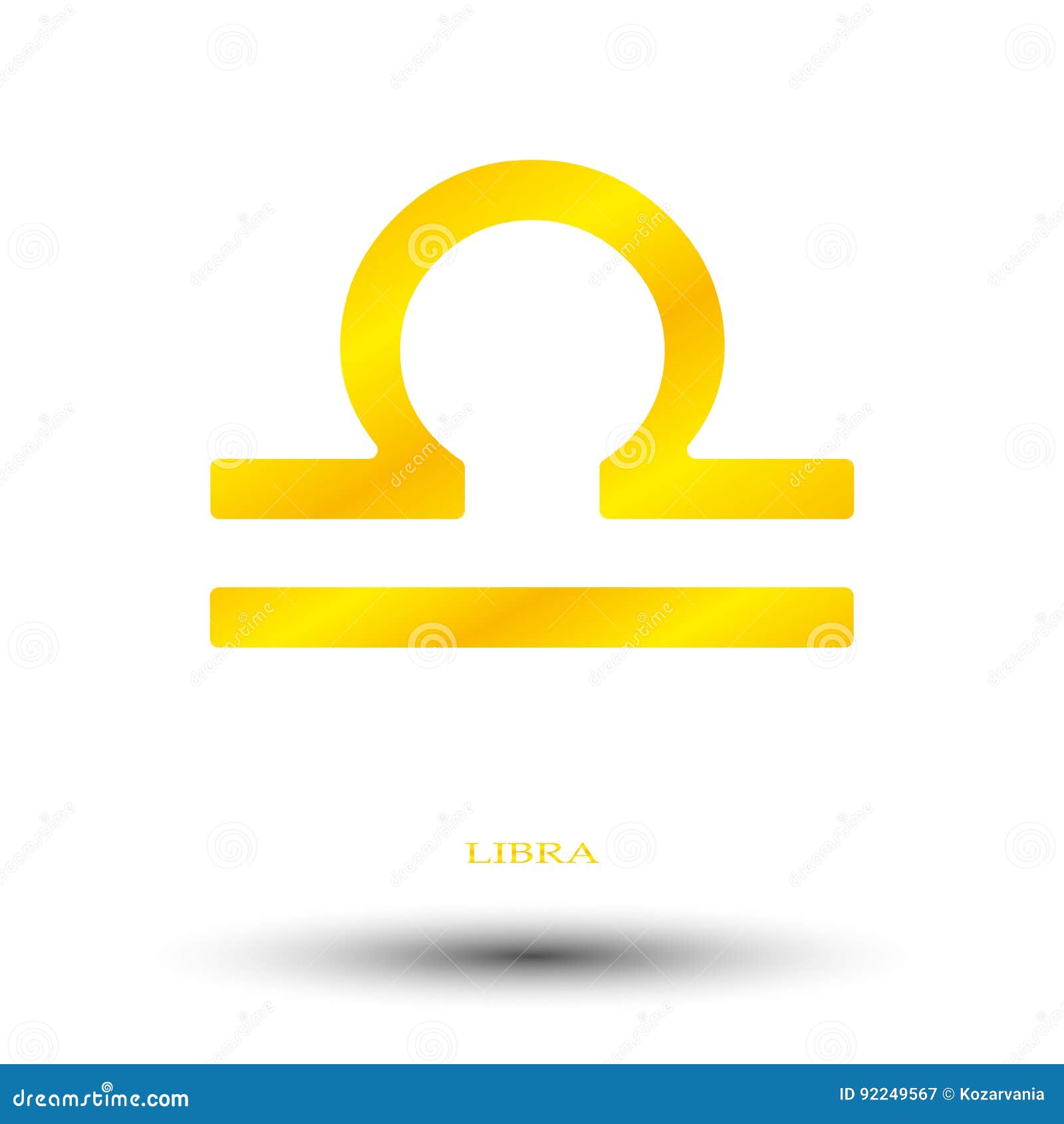 Golden Libra Scales Astrological Zodiac Sign On A Green Screen. 3d ...