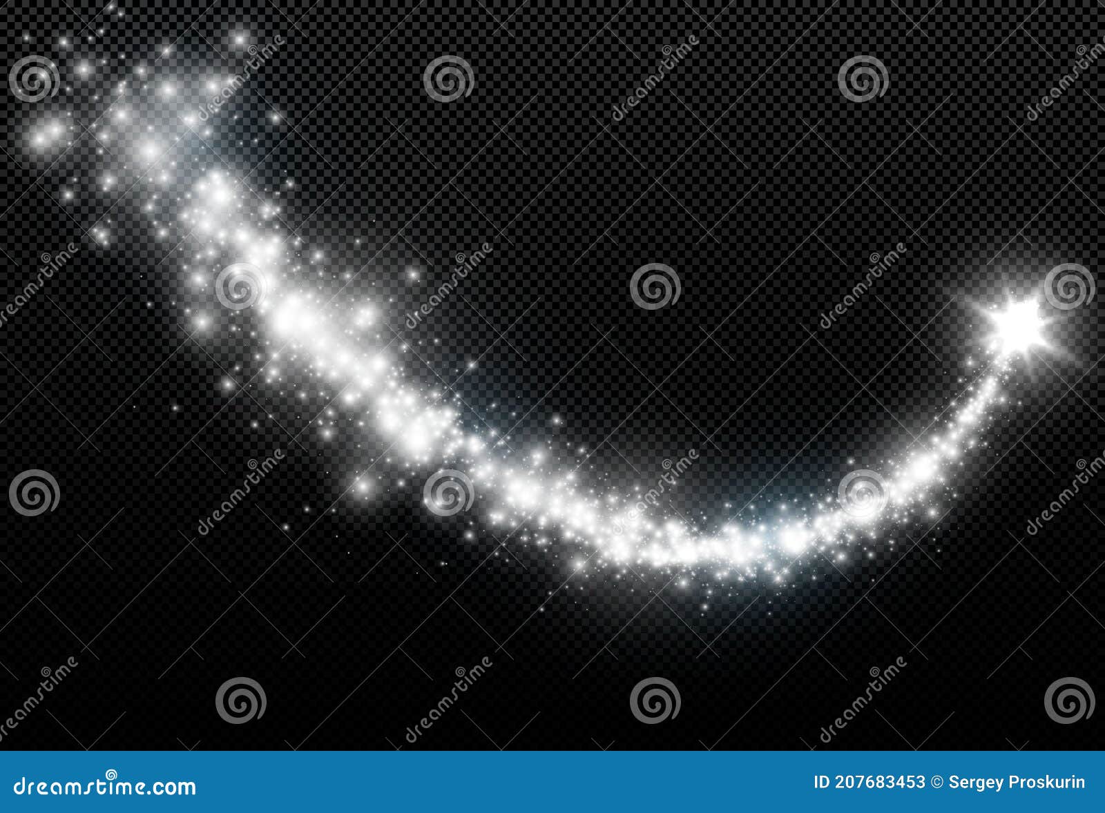 Light Comet. Magic Light Line Stock Vector - Illustration of comet ...