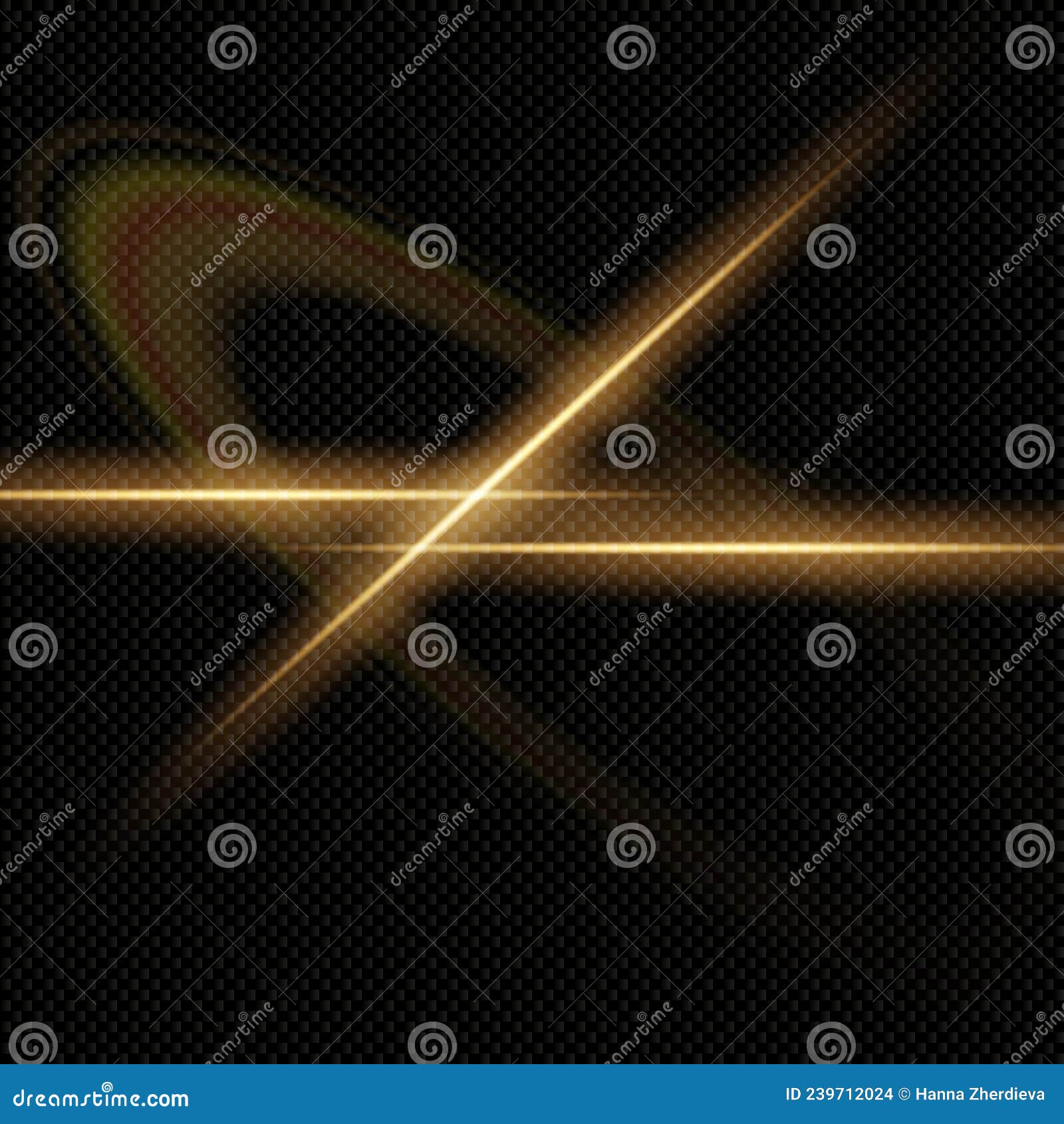 Golden Light Effect. Abstract Laser Beams of Light Stock Illustration ...