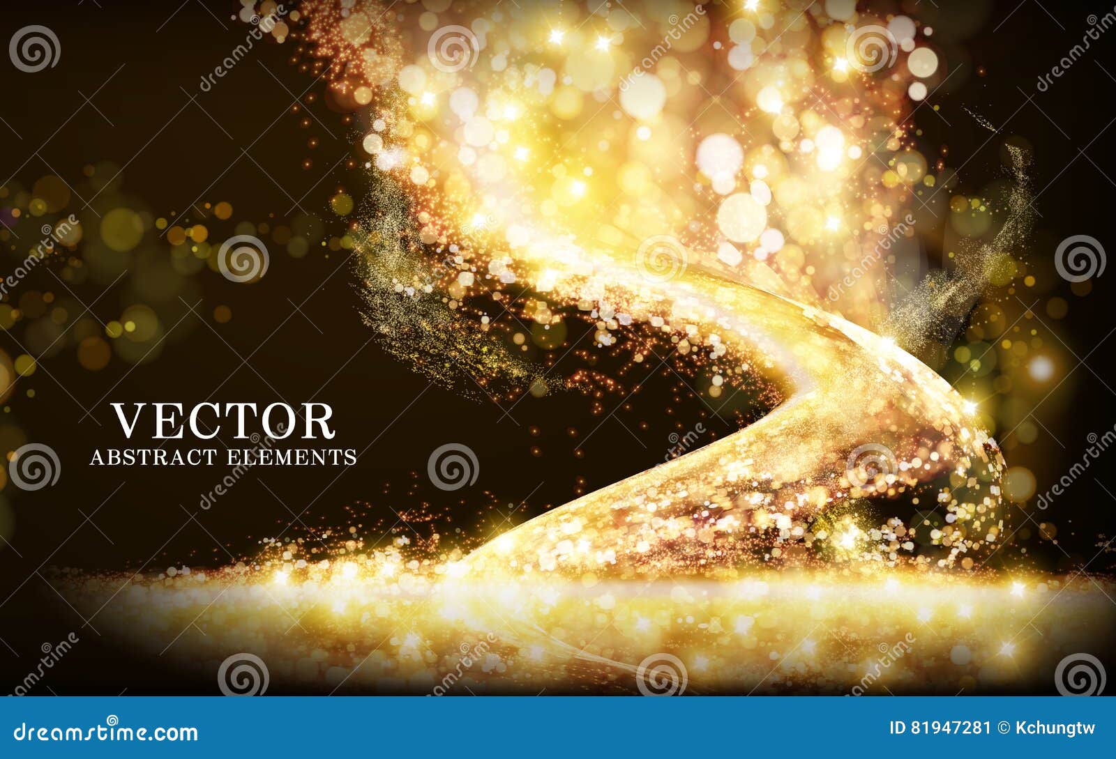 Golden light elements stock vector. Illustration of luxury - 81947281