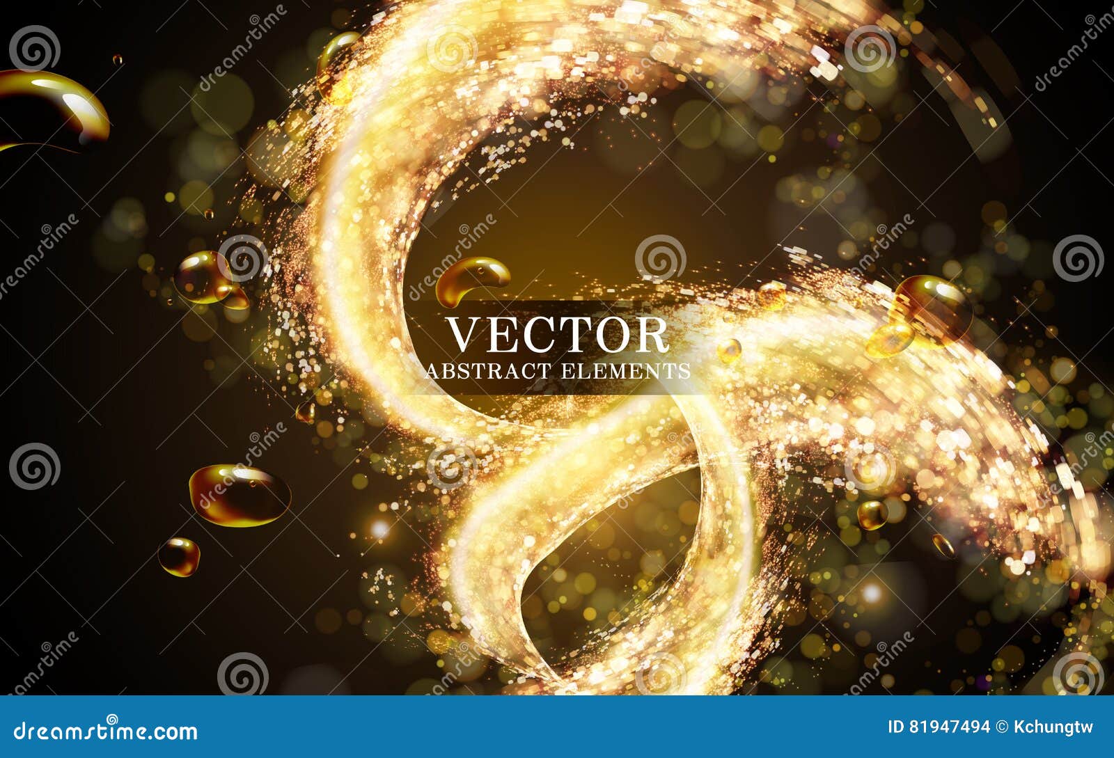 Golden light elements stock vector. Illustration of beam - 81947494