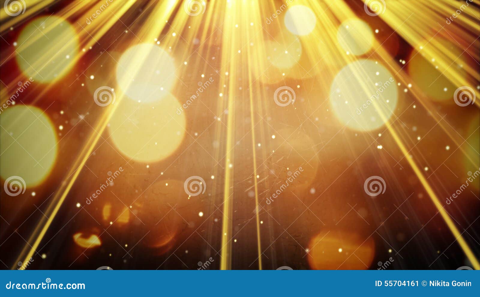 Golden Light Rays And Particles Stock Photo | CartoonDealer.com #55704161