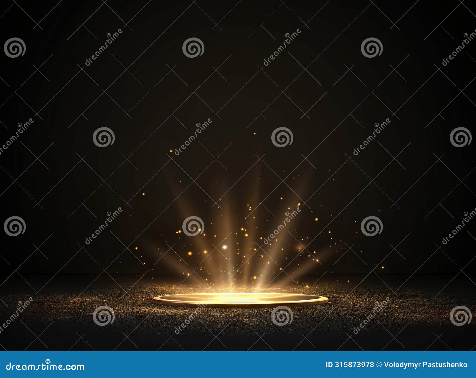 A Golden Light Shining on a Dark Background Stock Photo - Image of star ...