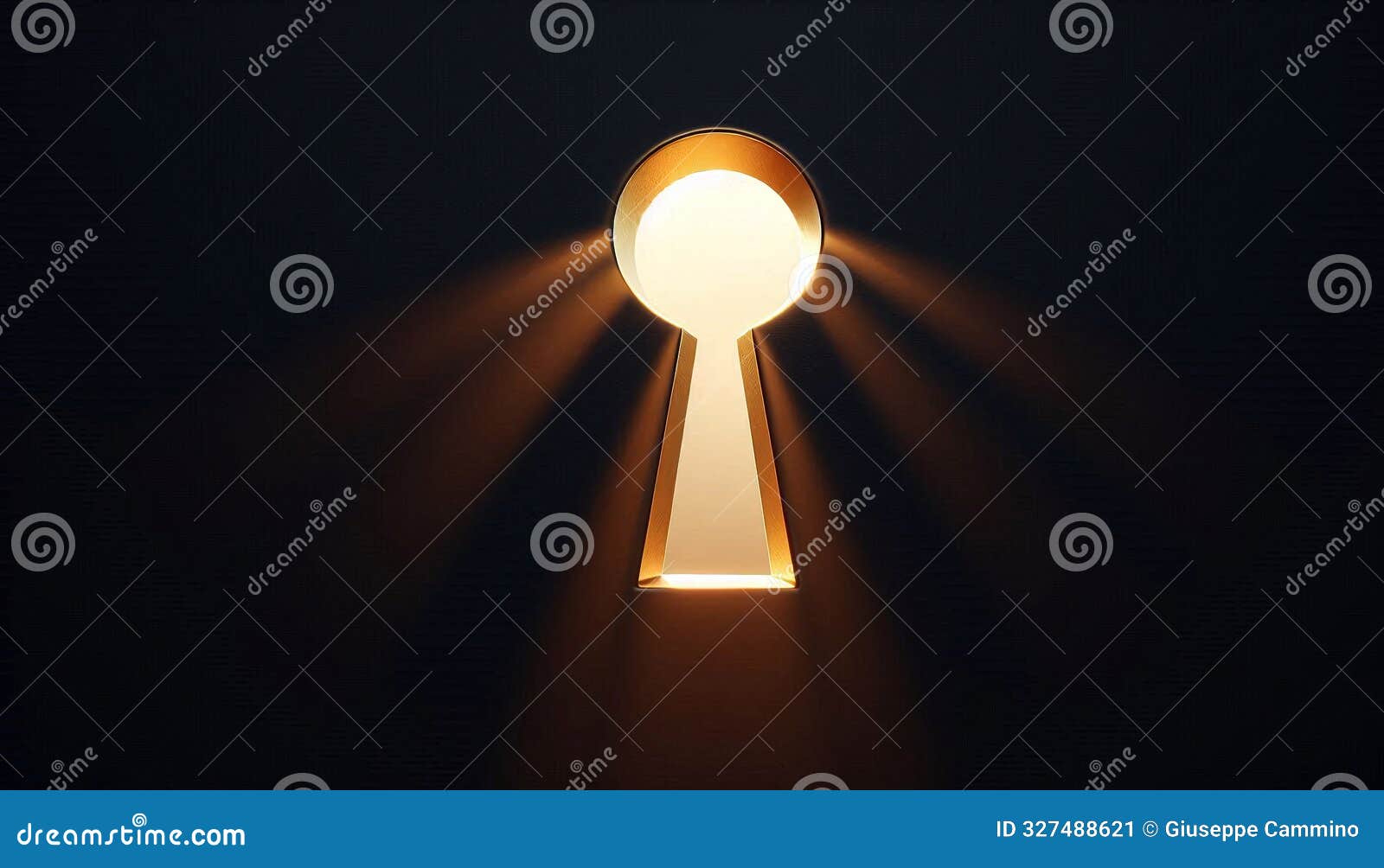 Golden Light Shining through Keyhole Creates Dramatic Effect Stock ...