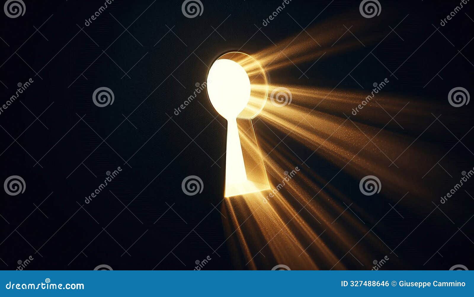 Golden Light Shining through Keyhole Creates Dramatic Effect Stock ...