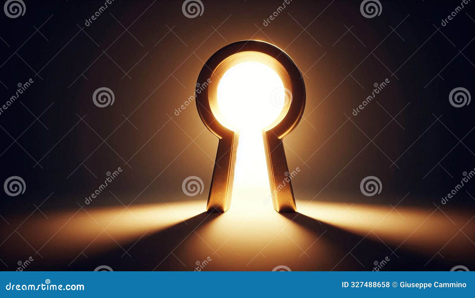 Golden Light Shining through Keyhole Creates Dramatic Effect Stock ...