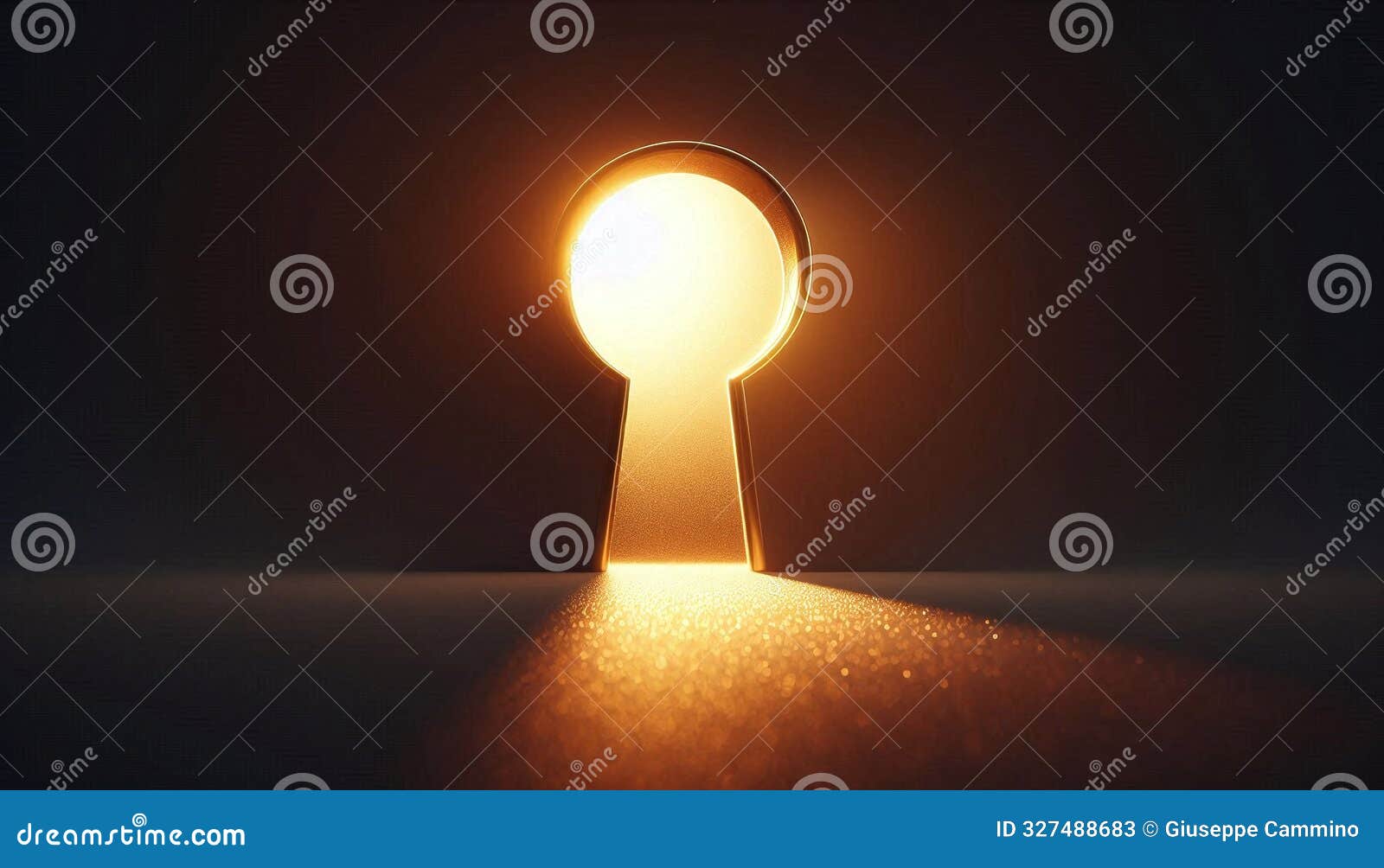 Golden Light Shining through Keyhole Creates Dramatic Effect Stock ...