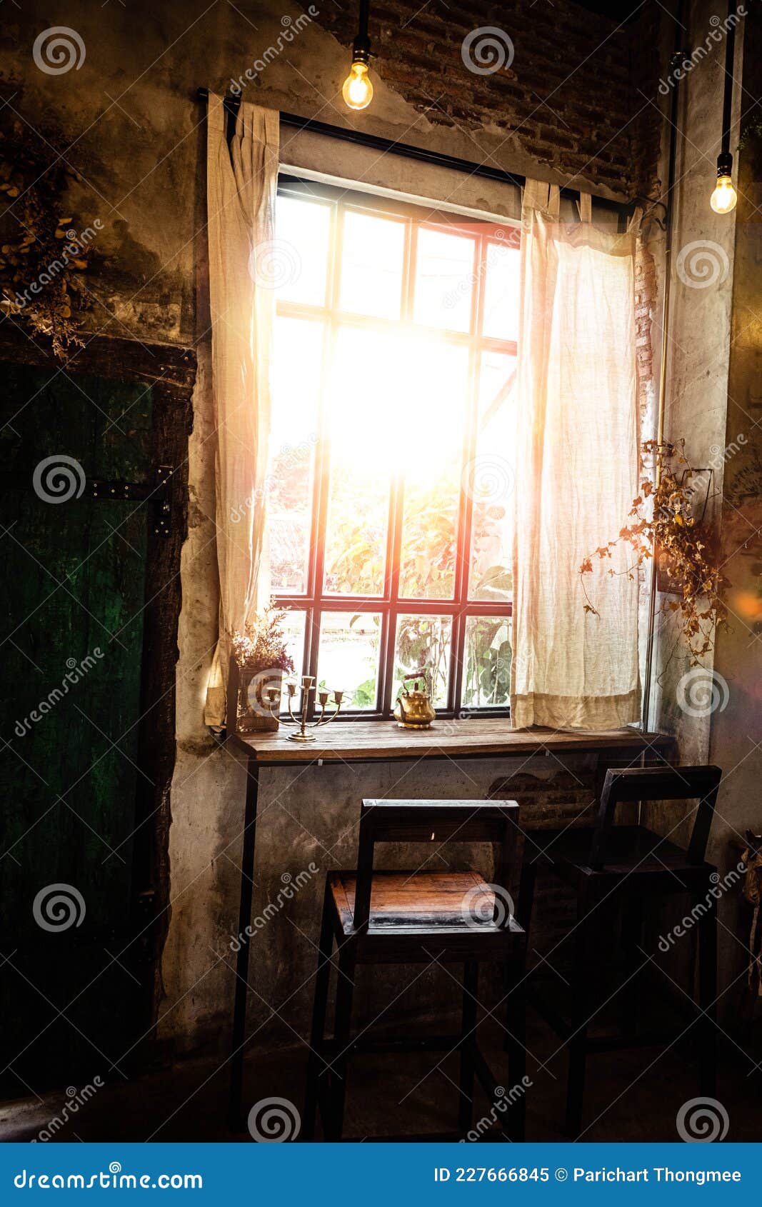 Golden Light through Window in the Morning Stock Image - Image of fresh ...